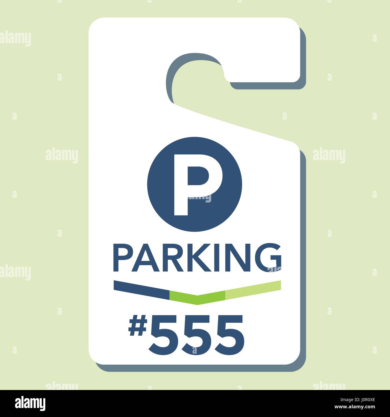 Paid Business Parking Permit Hangtag Stock Vector Image & Art - Alamy