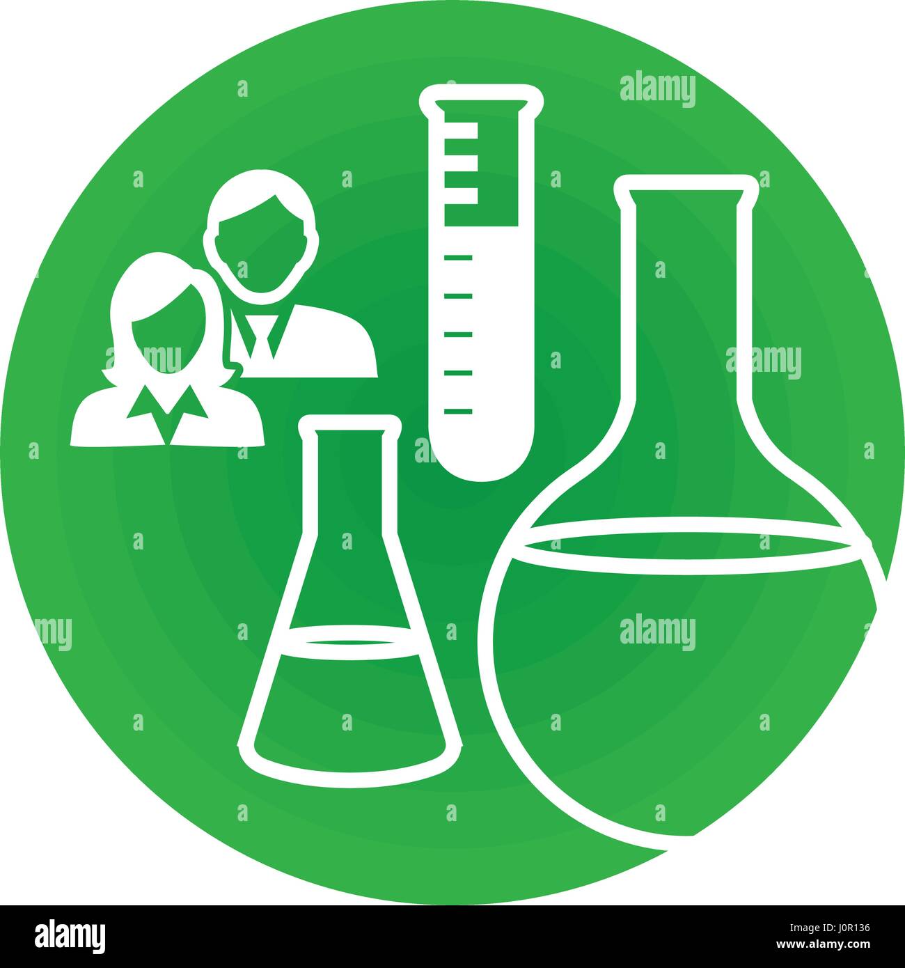 Medical Healthcare Icons w/ People Charting Disease or Scientific ...