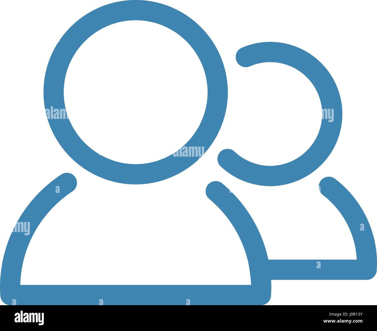 Standard User Icon Set with Men, Women, and Multiple People Stock ...