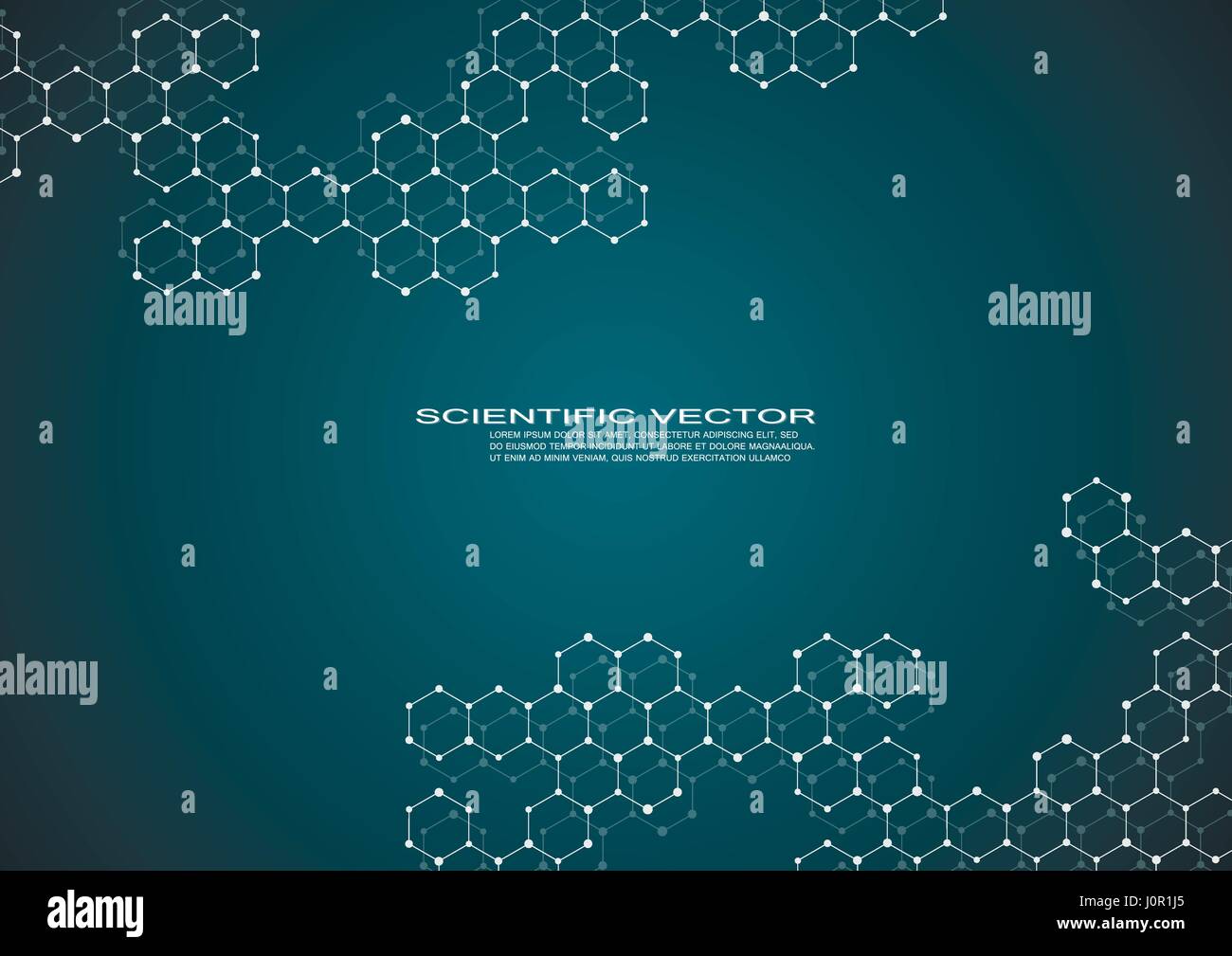 Hexagonal structure molecule dna of neurons system, genetic and ...