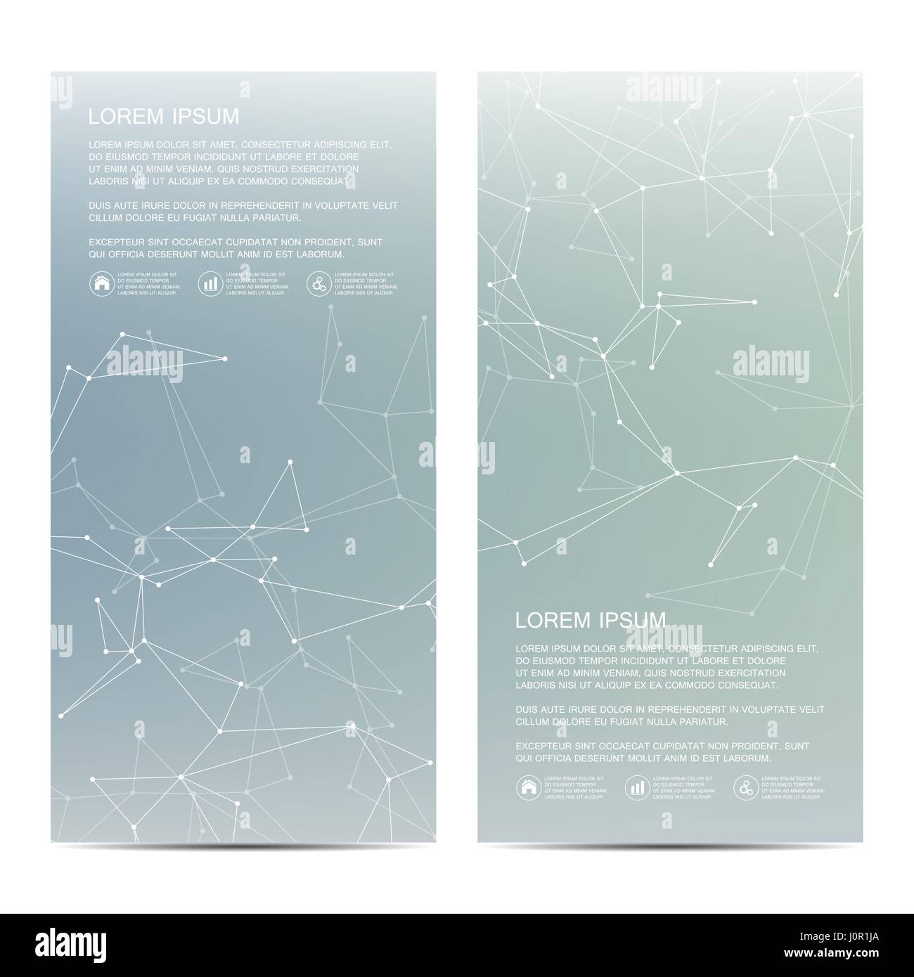 2 of modern vertical scientific banners. Molecular structure of DNA and ...