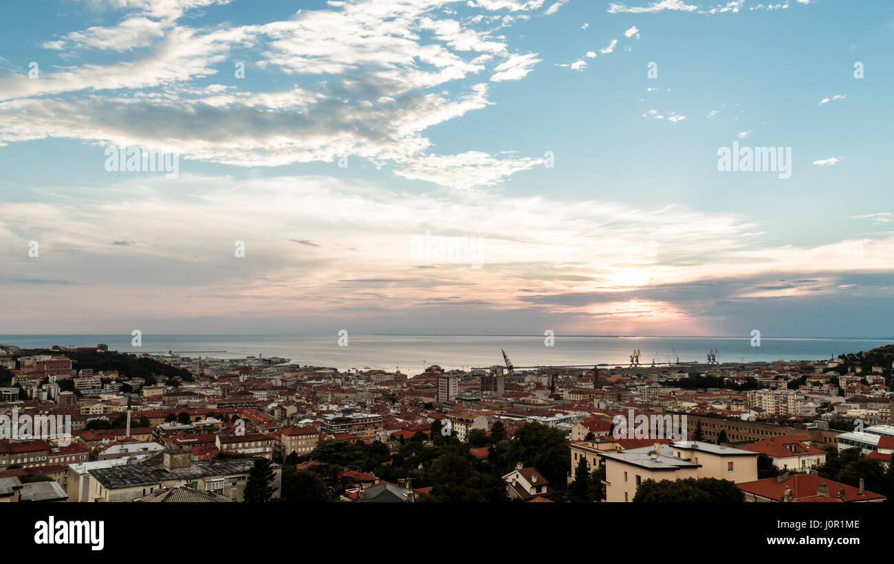 The city of Trieste in a summer evening Stock Photo - Alamy