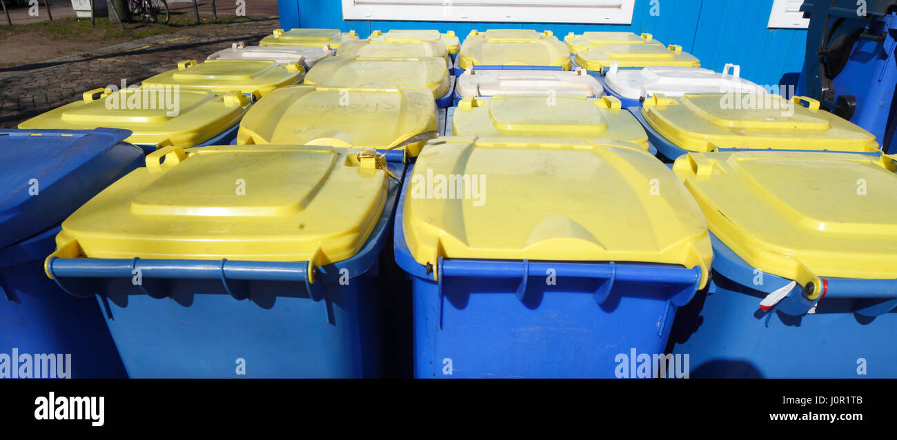 Recycling Bins, Bremen, Germany Stock Photo - Alamy
