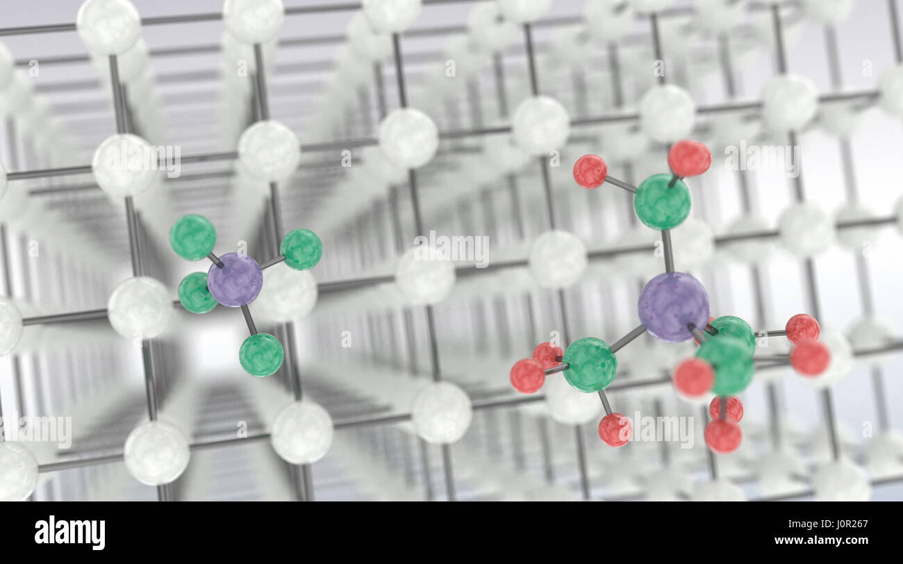 Benzol chemical molecules micro background. 3D illustration Stock Photo ...