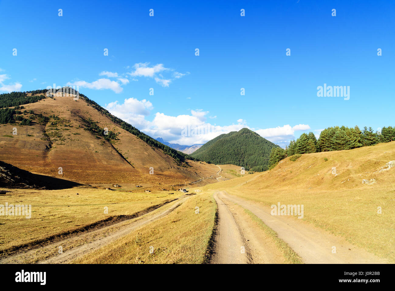 Landscape and mountains in tusheti national park hi-res stock ...
