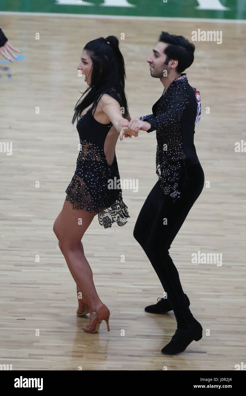 BURSA, TURKEY - MARCH 18, 2017: An unidentified couple dancing salsa ...