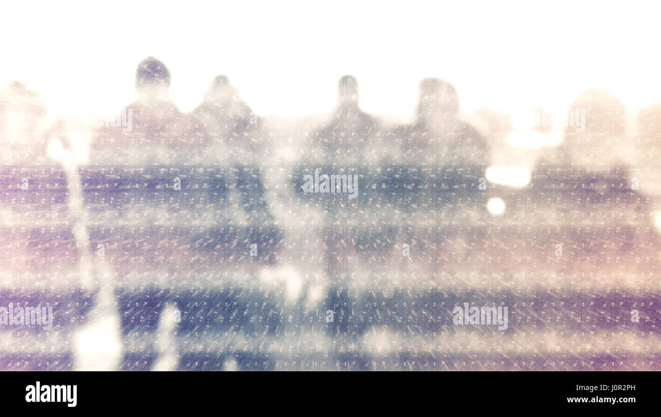 City commuters in winter Stock Photo - Alamy