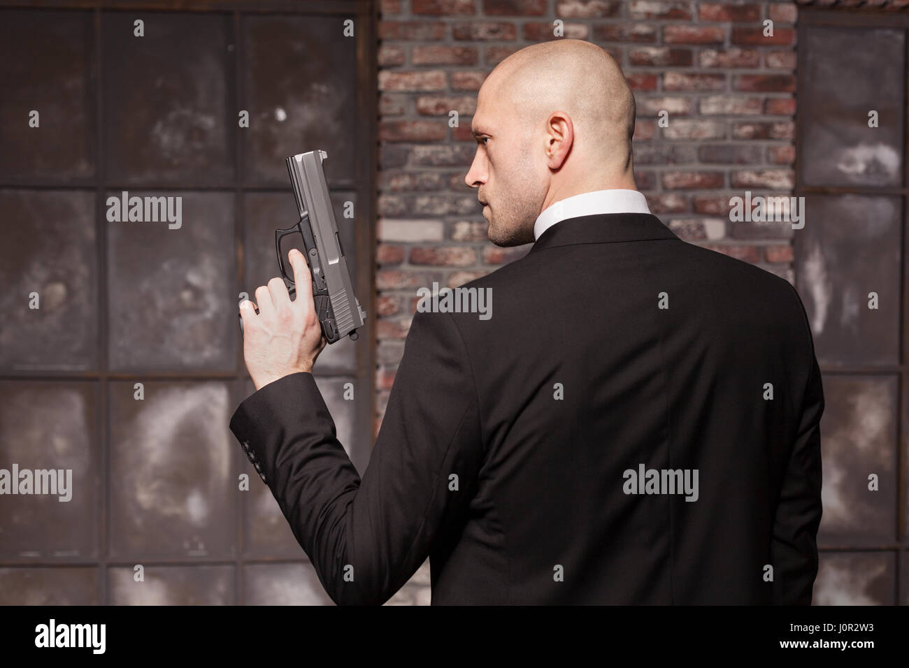 Contract murderer wallpaper, background or poster concept. Assassin in ...