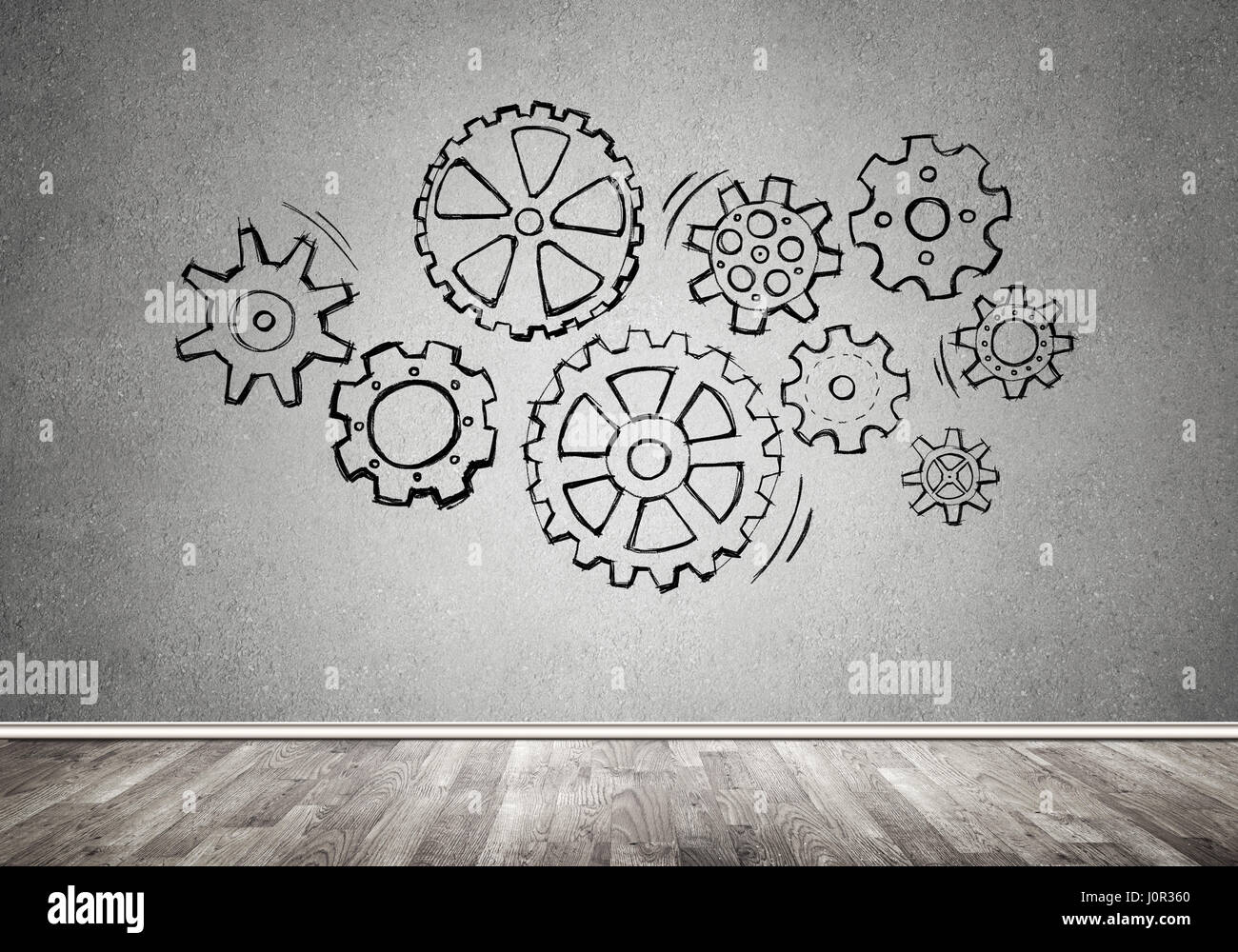 Gear mechanism as teamwork concept Stock Photo - Alamy