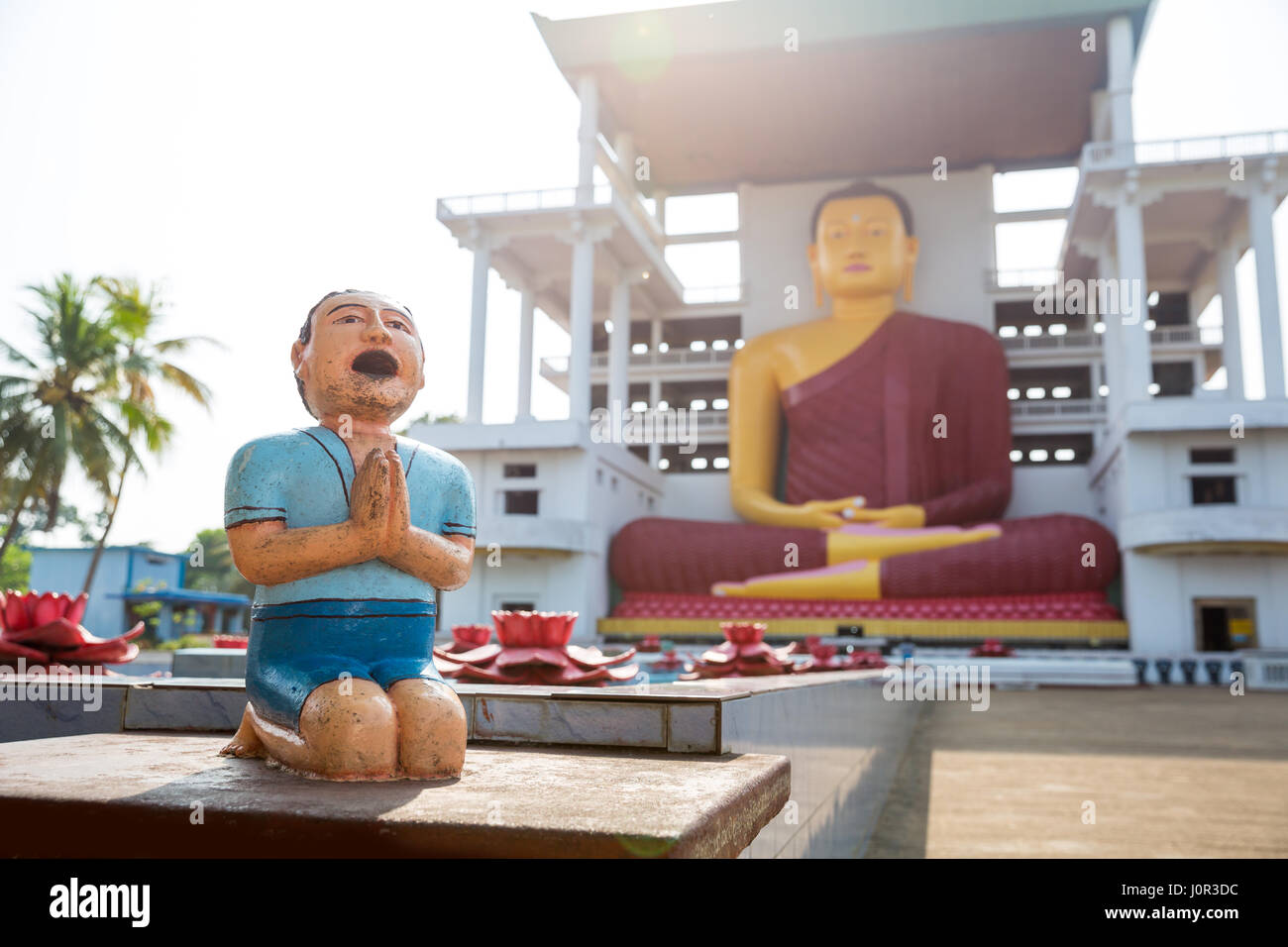 Sri Lanka, ancient buddha statues in a temple. Ceylon, Unesco heritage ...