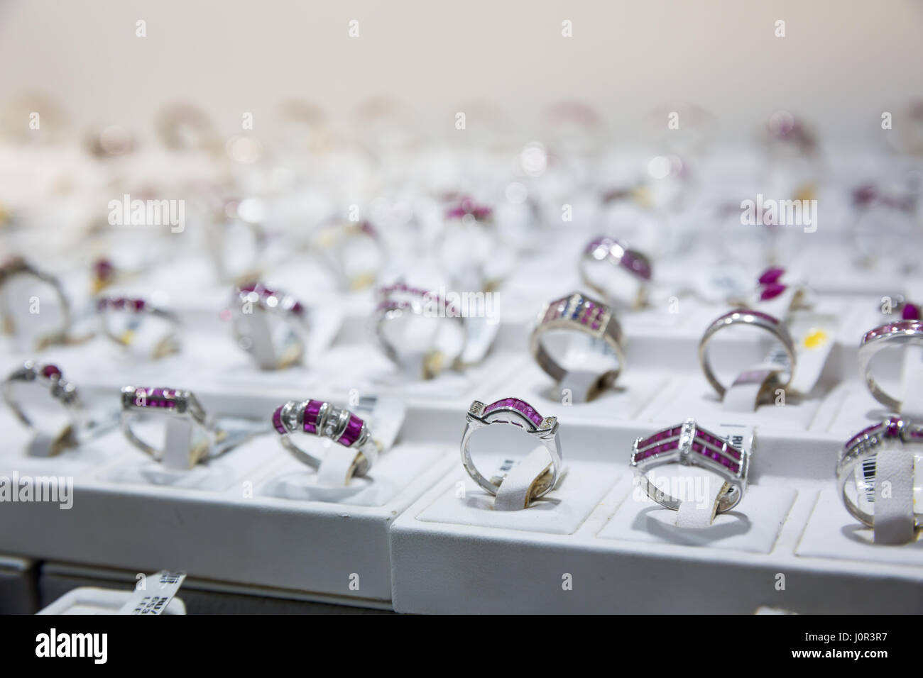 Gemstone decorated silver rings collection, Ceylon treasures. Sri Lanka ...