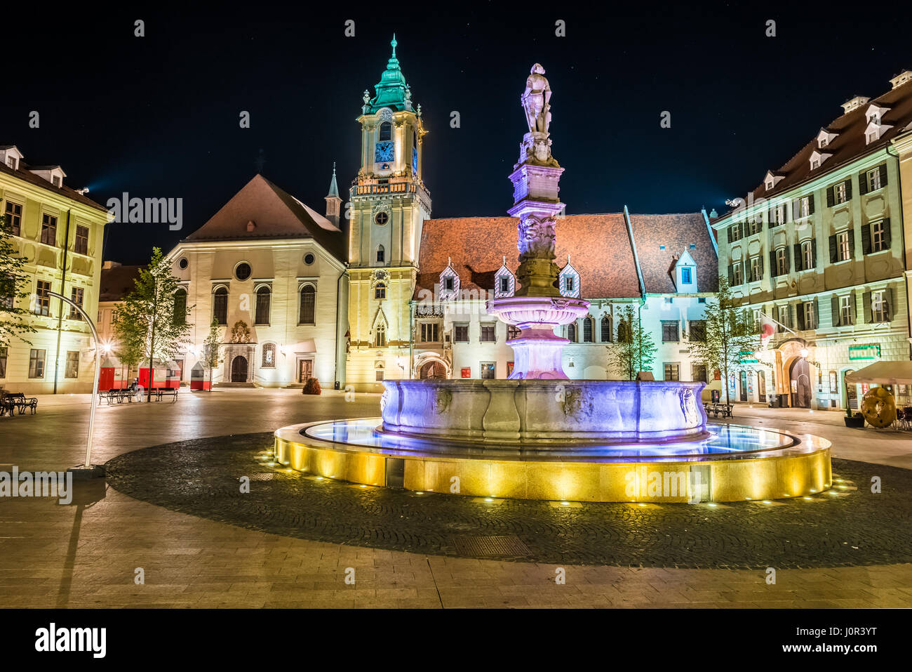 Main square of Bratislava, Slovakia Stock Photo - Alamy