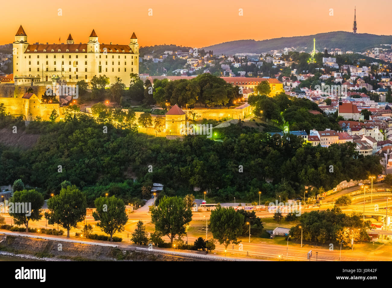 Bratislava castle in capital city of Slovak republic Stock Photo - Alamy
