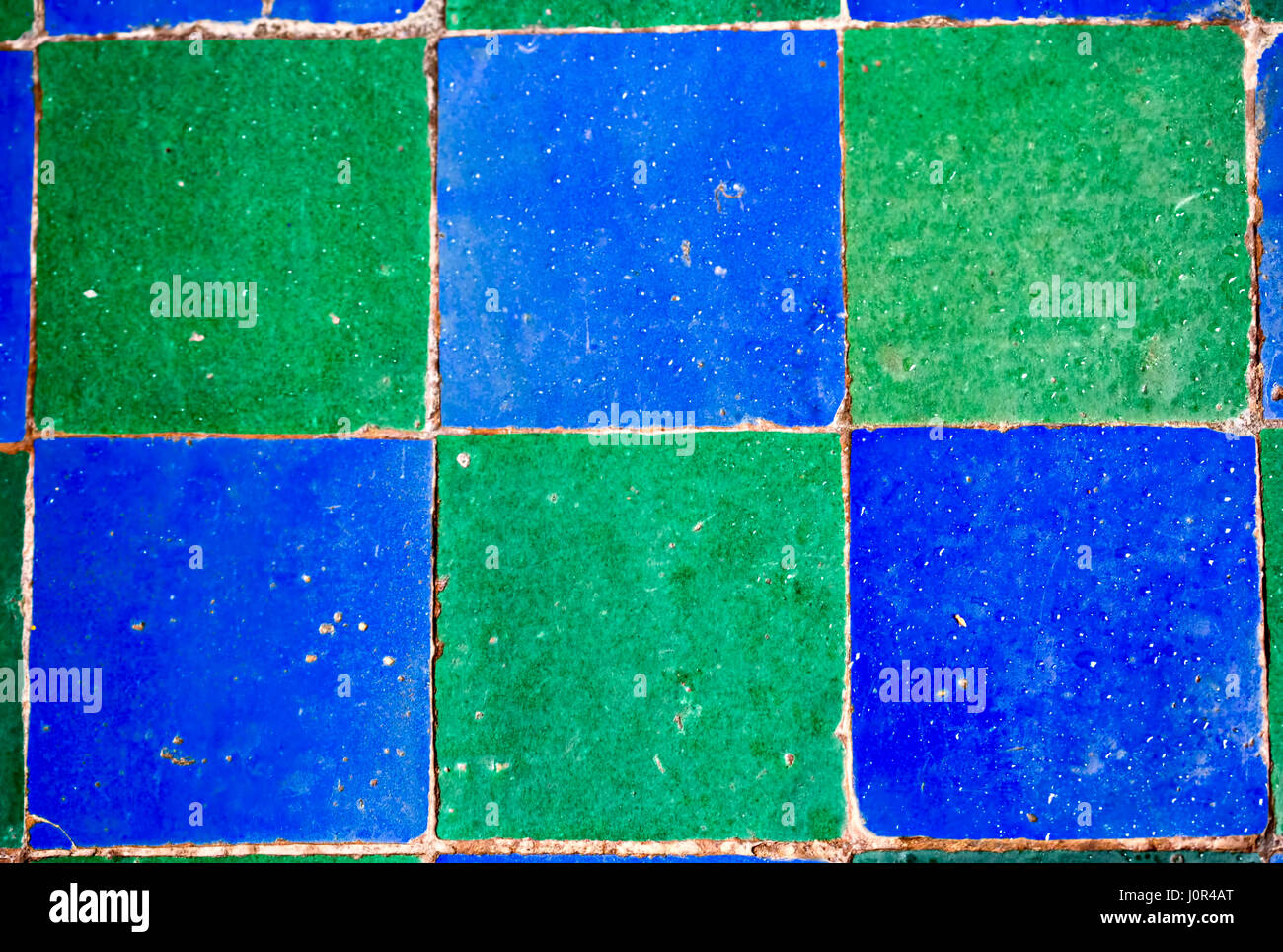 Blue green mosaic tiles Stock Photo - Alamy