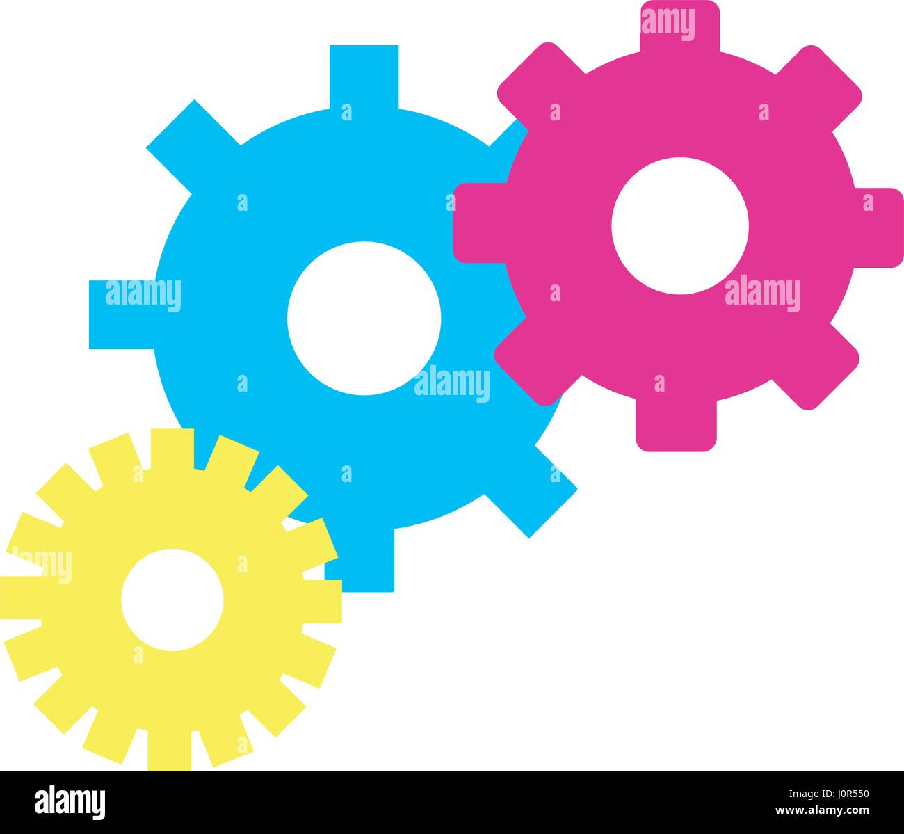 color gears symbol process industry Stock Vector Image & Art - Alamy