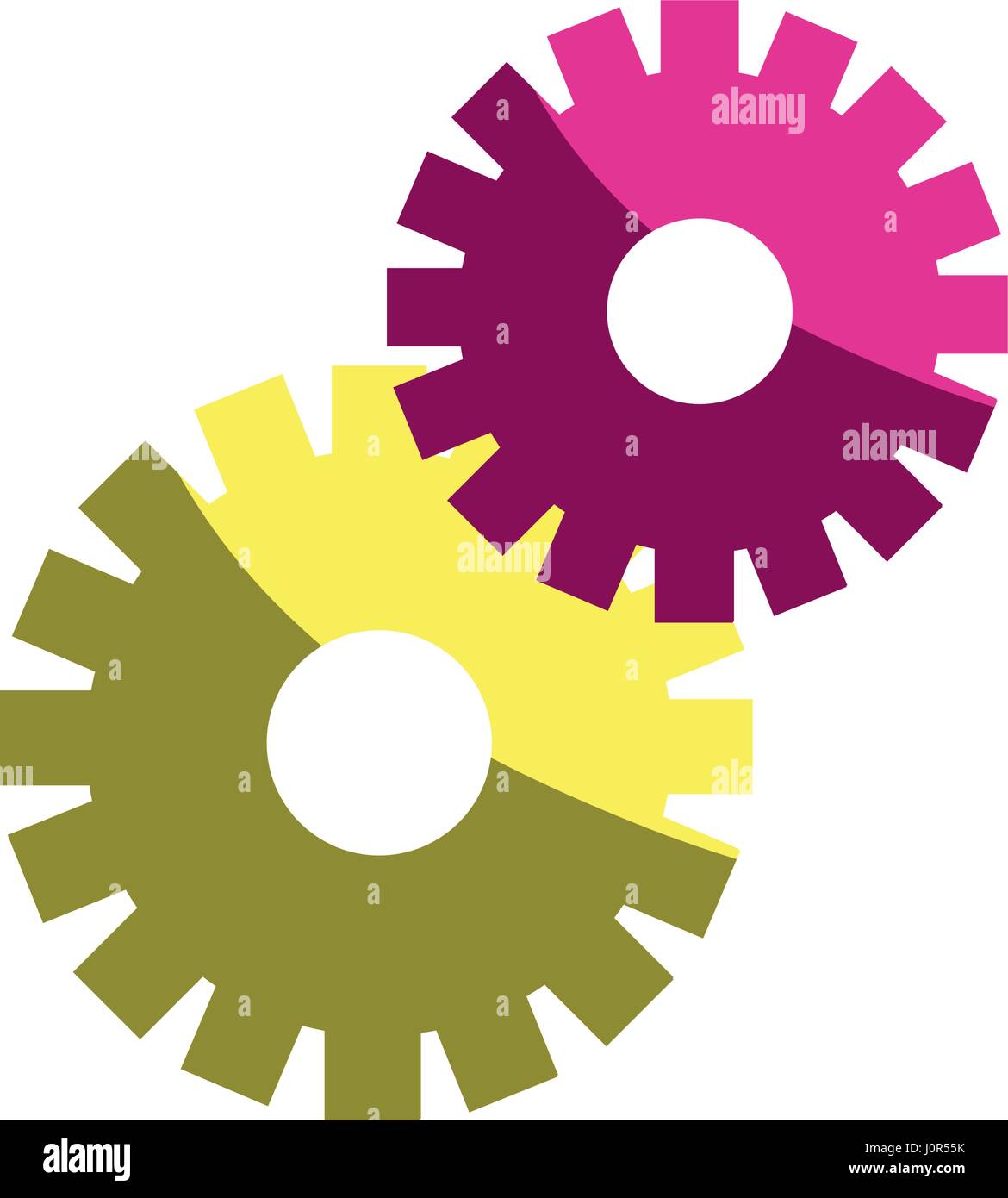 color gears symbol process industry Stock Vector Image & Art - Alamy