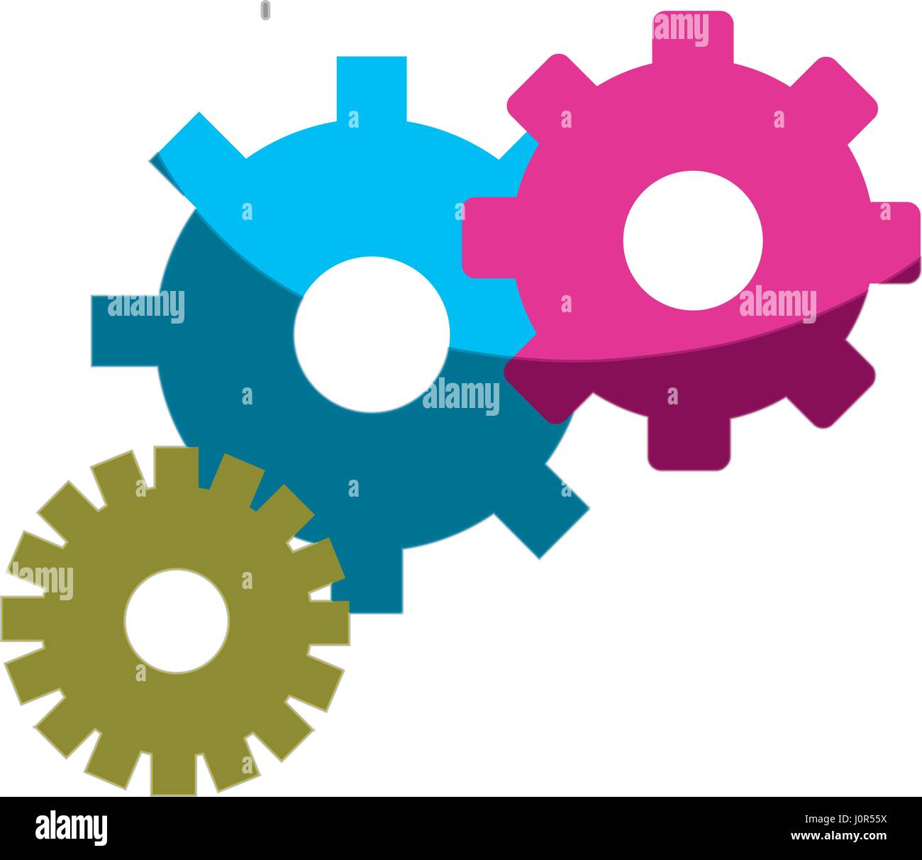 color gears symbol process industry Stock Vector Image & Art - Alamy