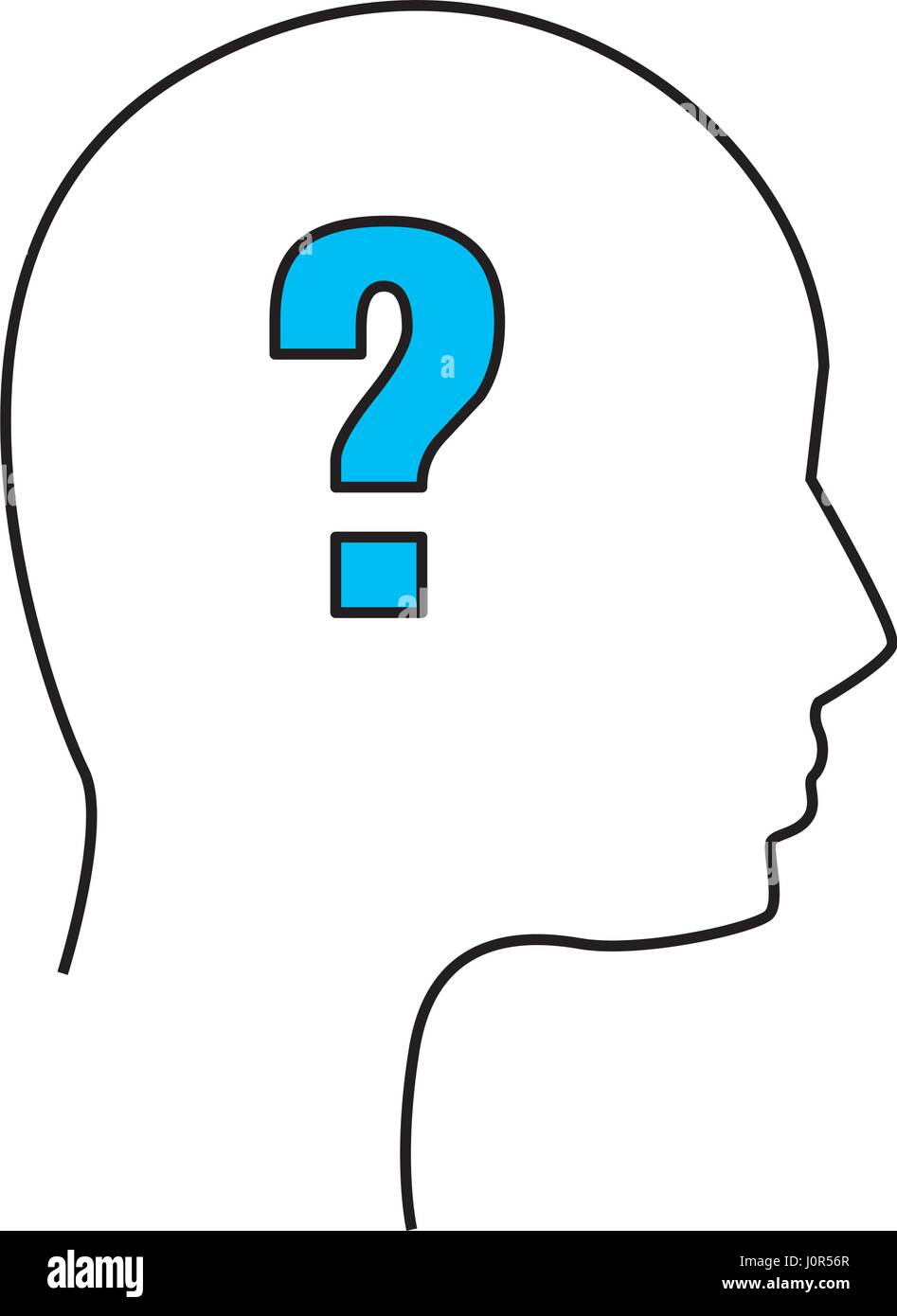 silhouette human man question Stock Vector Image & Art - Alamy