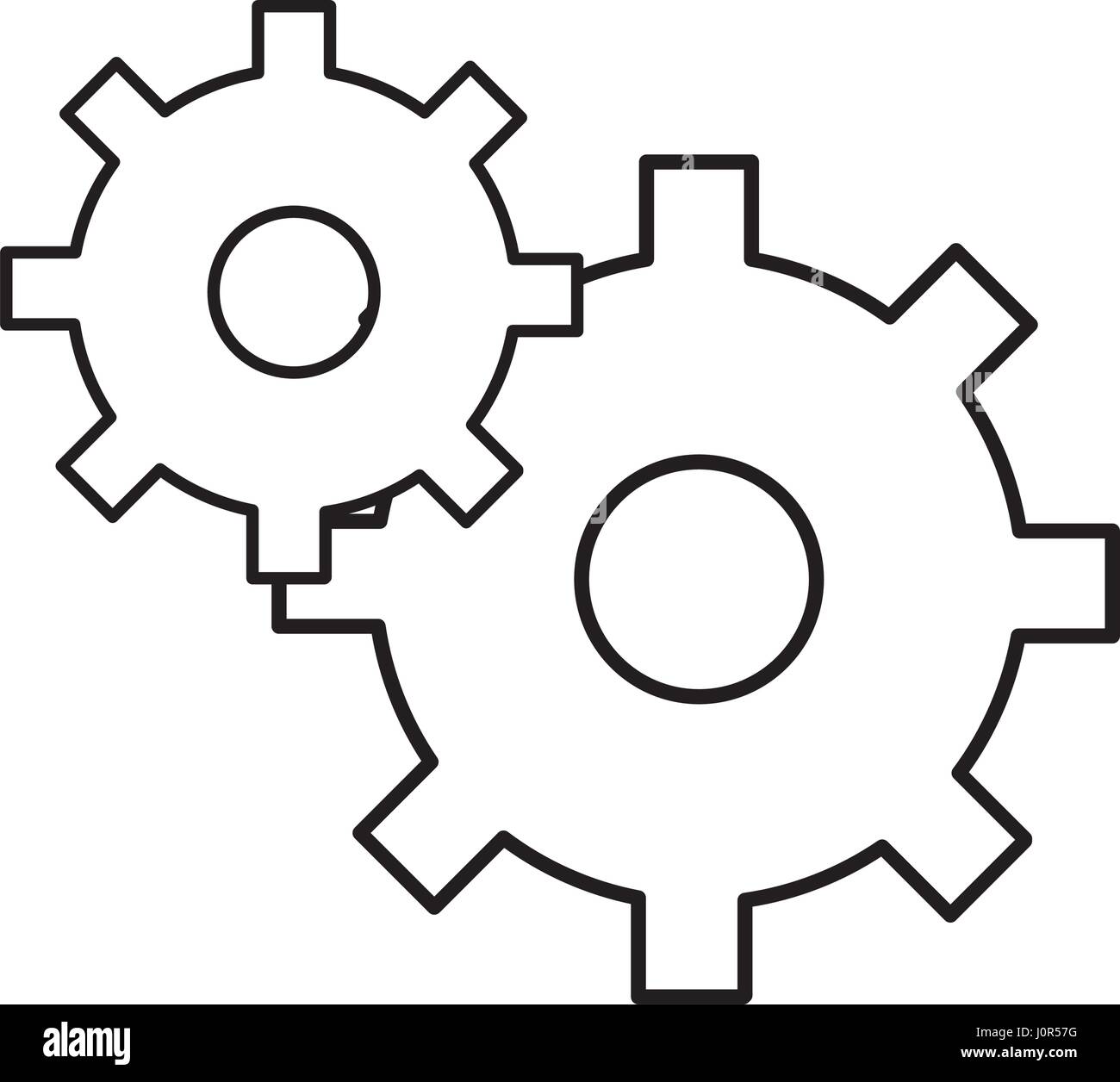 line gear symbol process industry Stock Vector Image & Art - Alamy