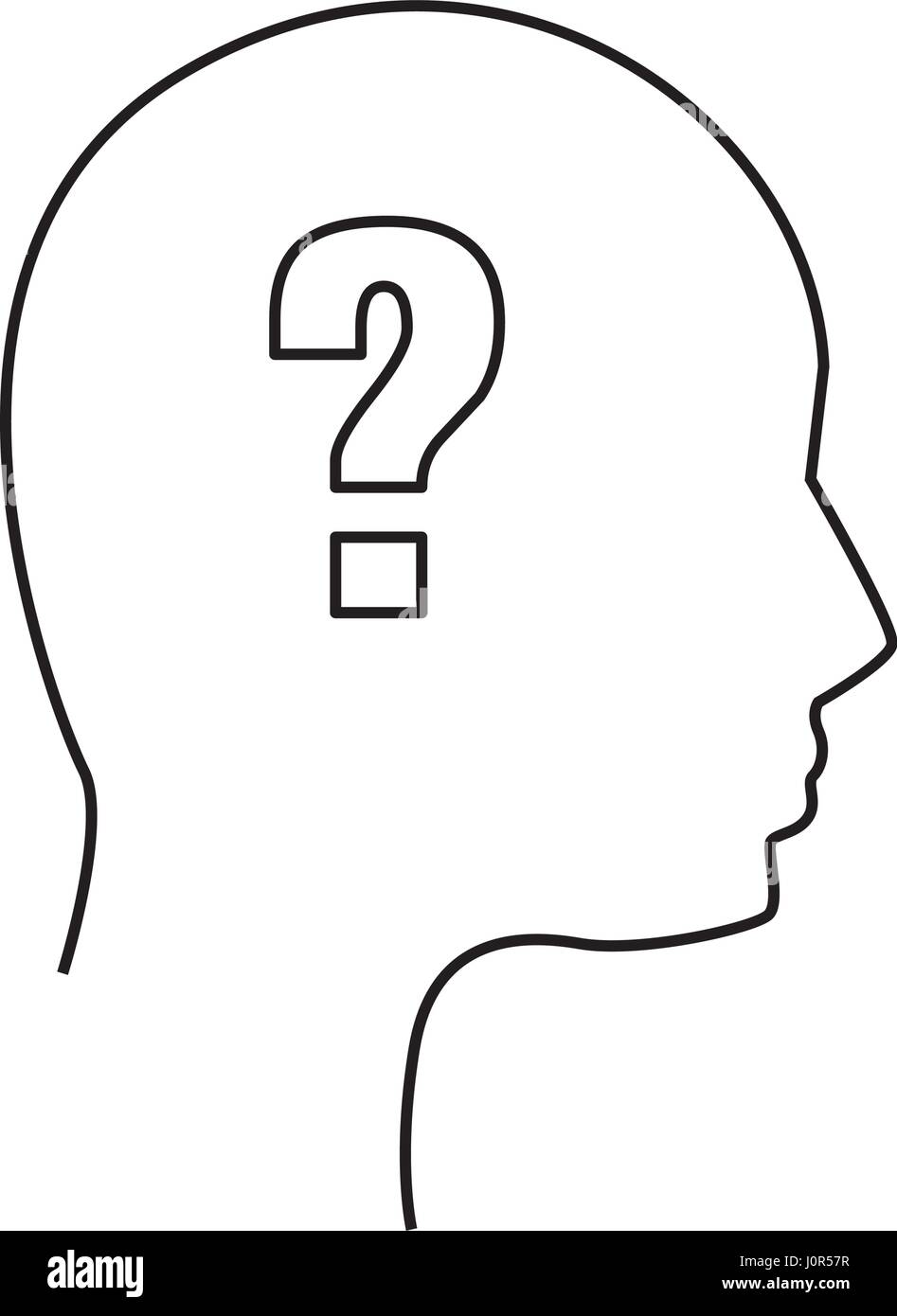 silhouette human man question Stock Vector Image & Art - Alamy