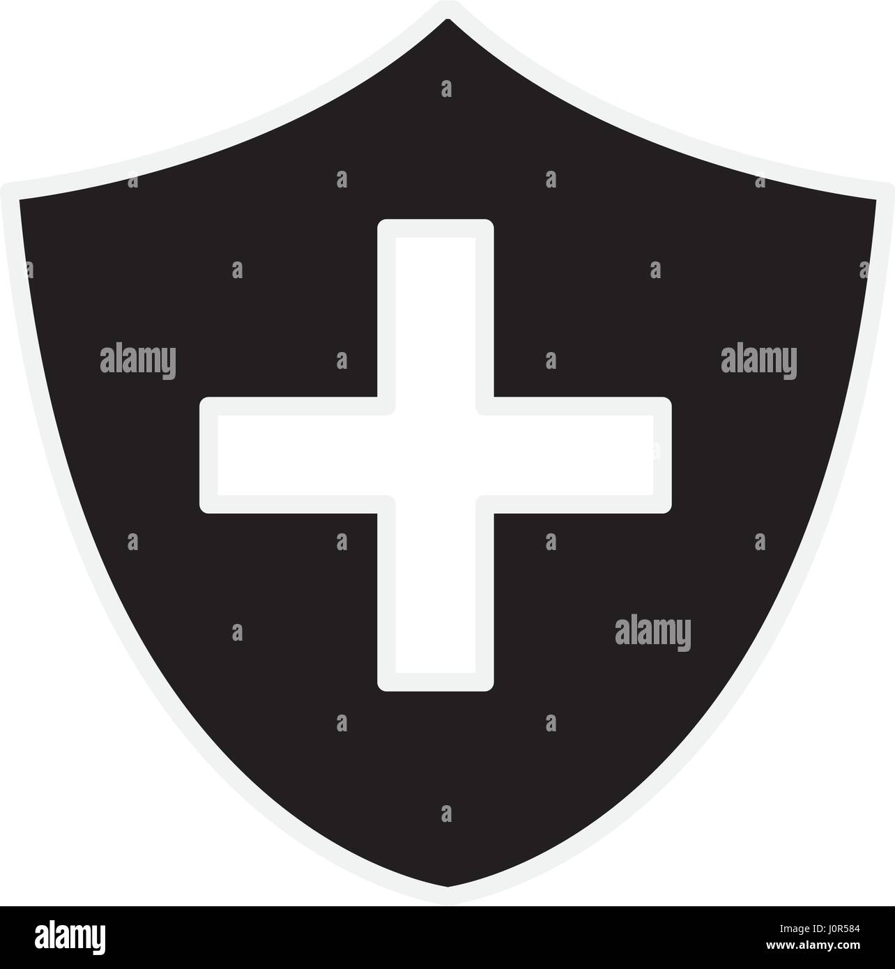 silhouette seal cross emergency security Stock Vector Image & Art - Alamy