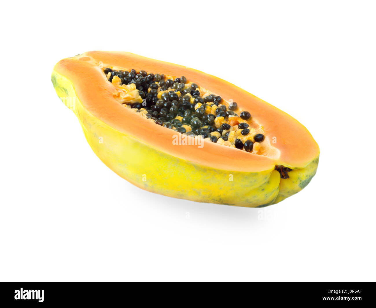 Half papaya fruit on Cut Out Stock Images & Pictures - Alamy