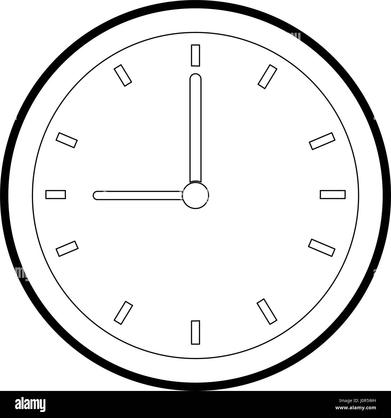 wall clock icon image Stock Vector Image & Art - Alamy