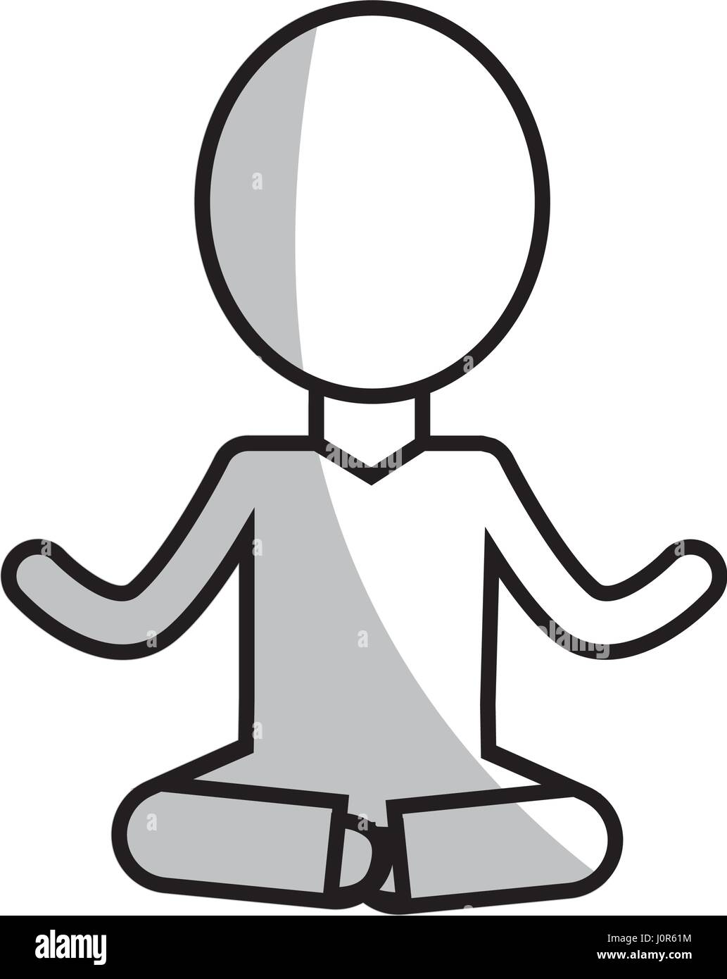 figure mental health pictogram meditation Stock Vector Image & Art - Alamy