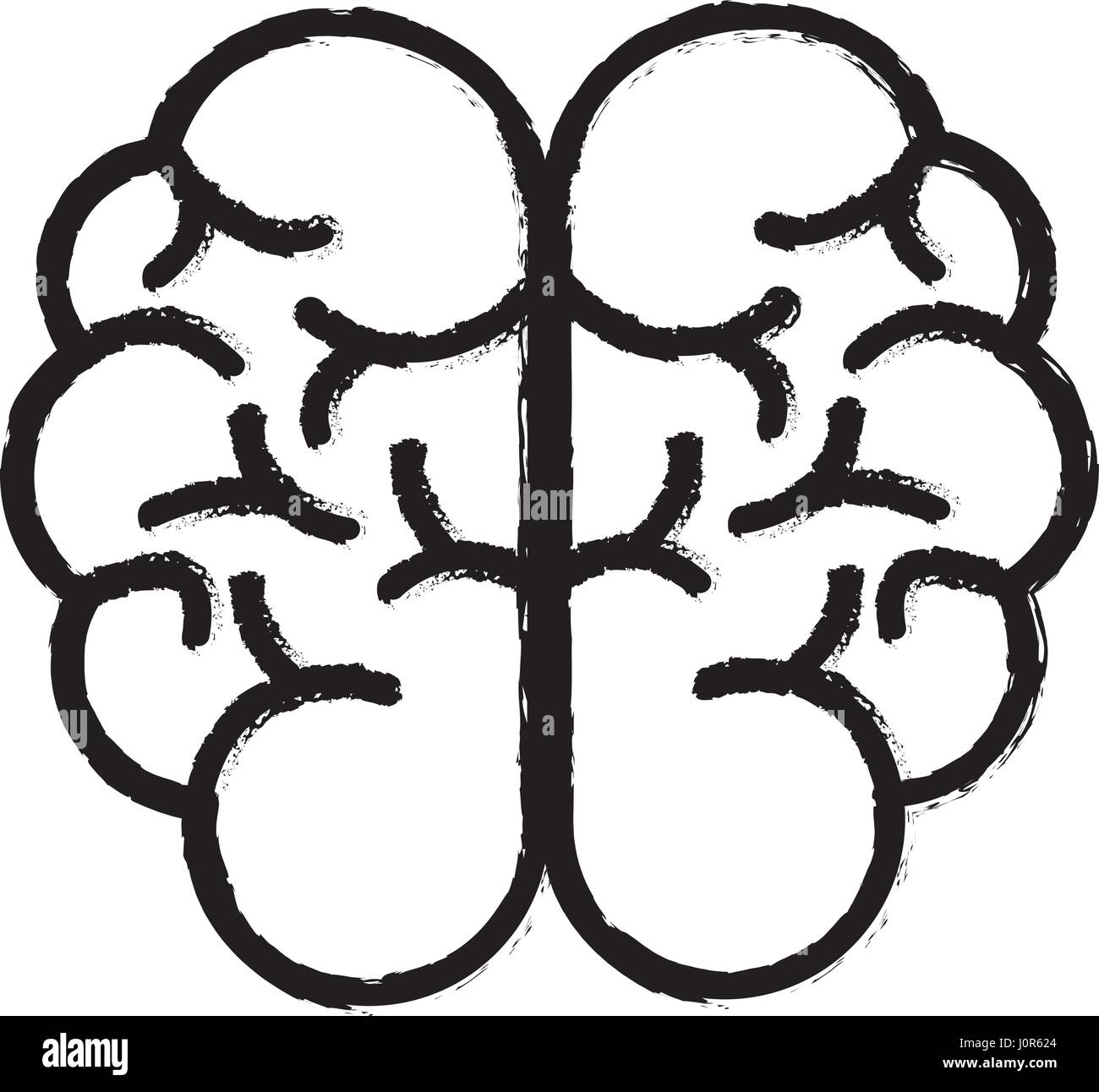 contour mental health smart brain icon Stock Vector Image & Art - Alamy