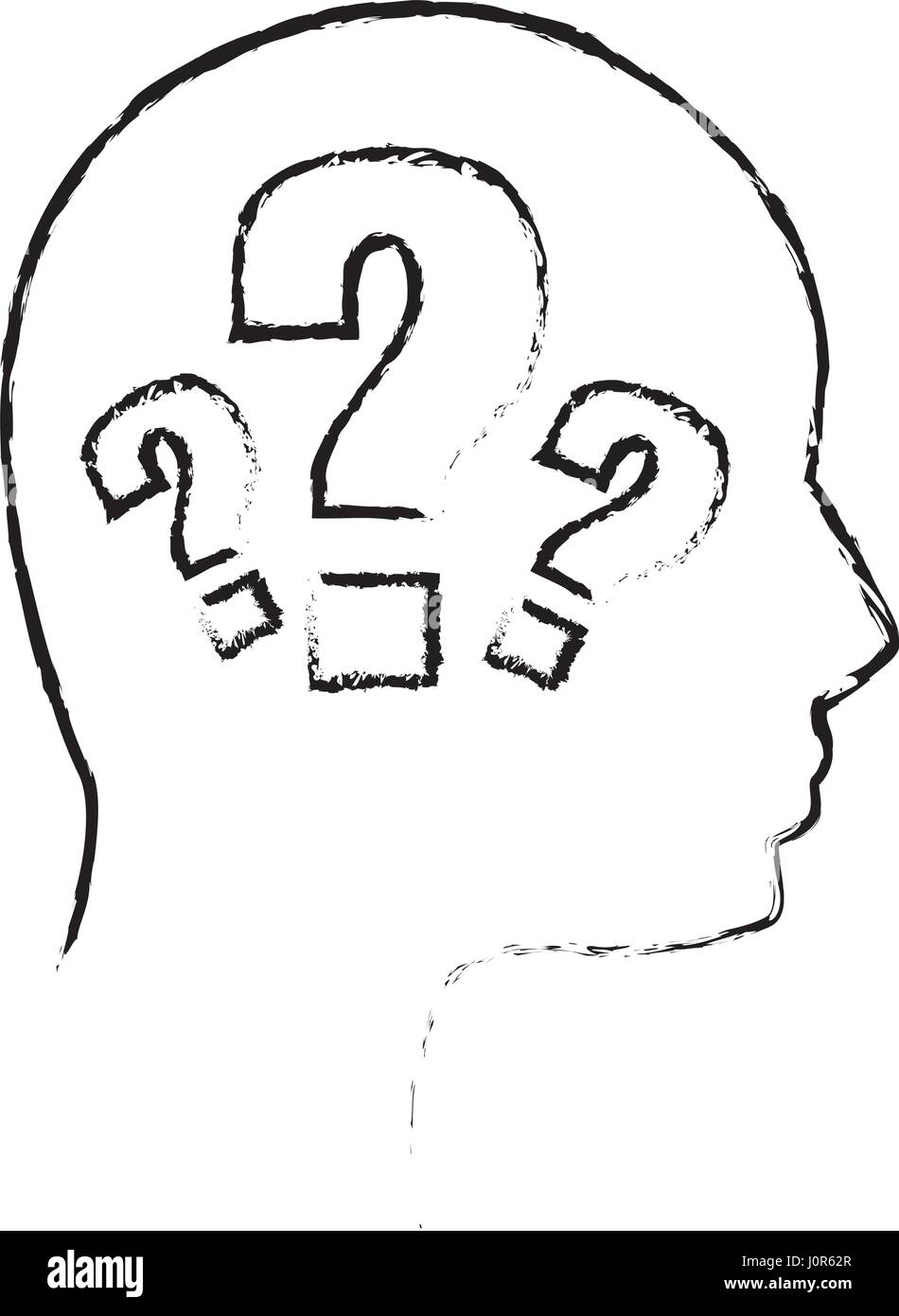 Cartoon men with question Black and White Stock Photos & Images - Alamy