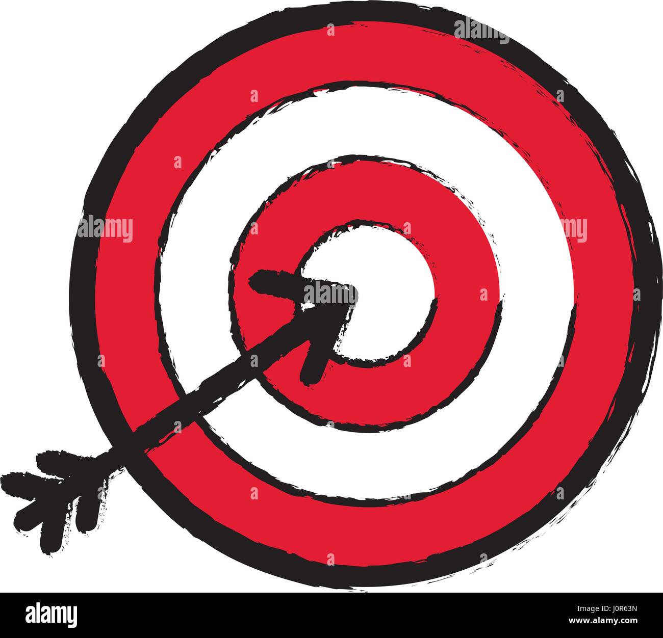 flat icon arrow hitting a target Stock Vector Image & Art - Alamy