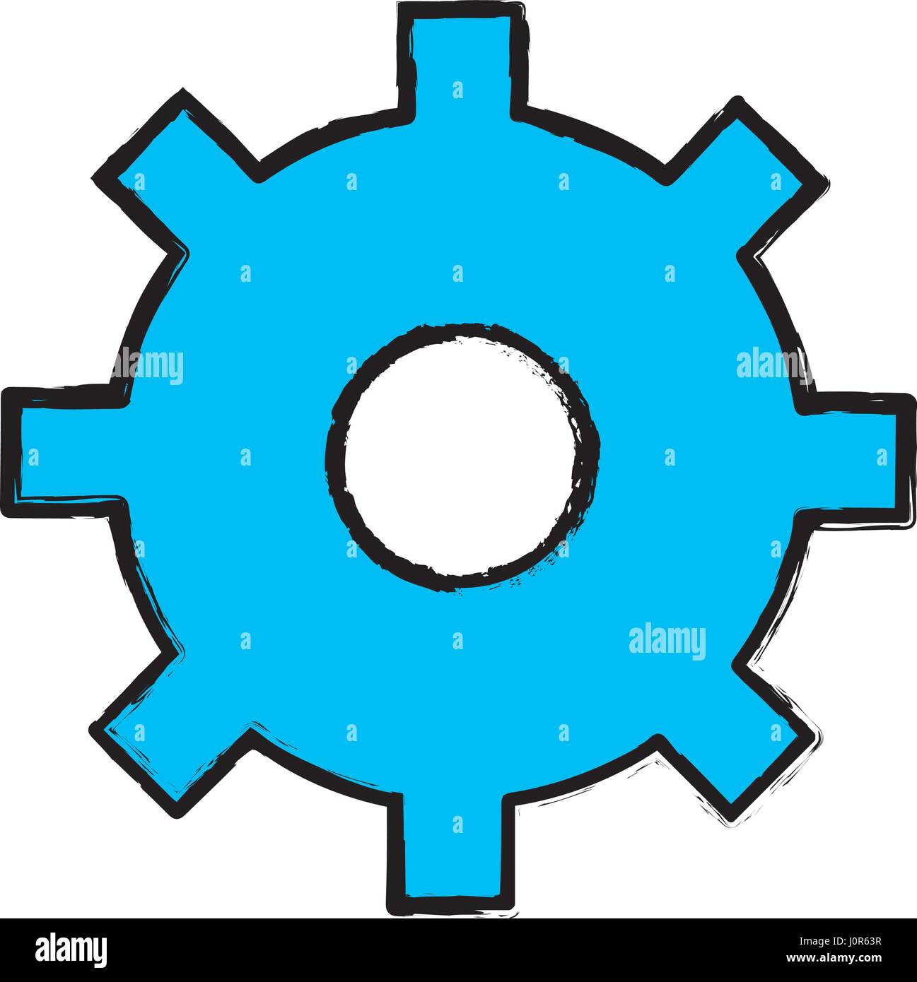 blue gear symbol process industry Stock Vector Image & Art - Alamy
