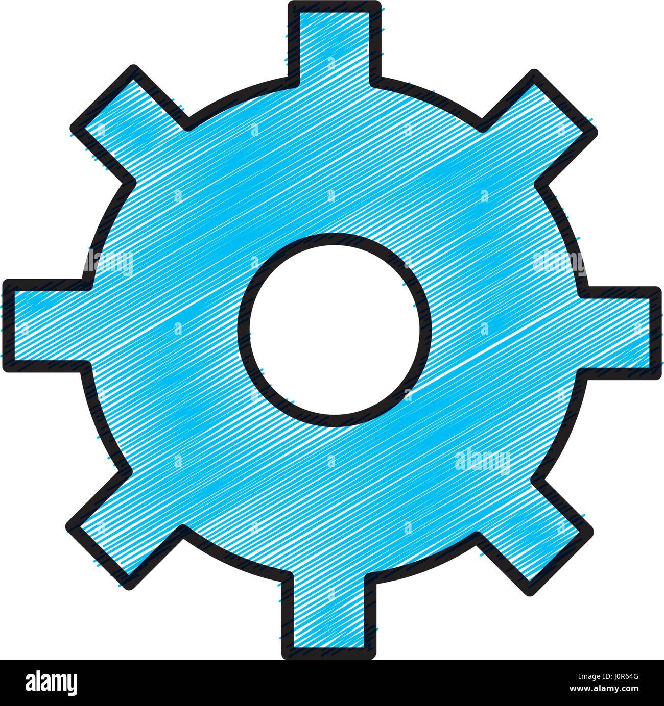 blue gear symbol process industry Stock Vector Image & Art - Alamy