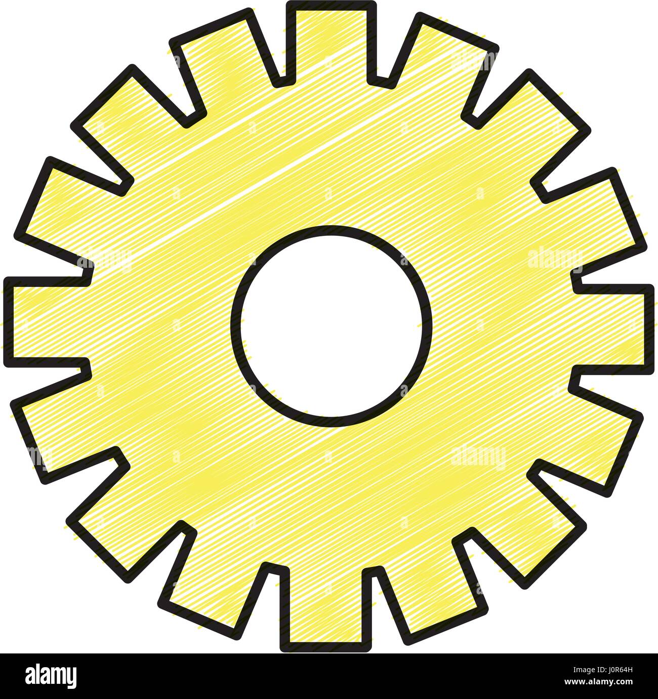 yellow gear symbol process industry Stock Vector Image & Art - Alamy
