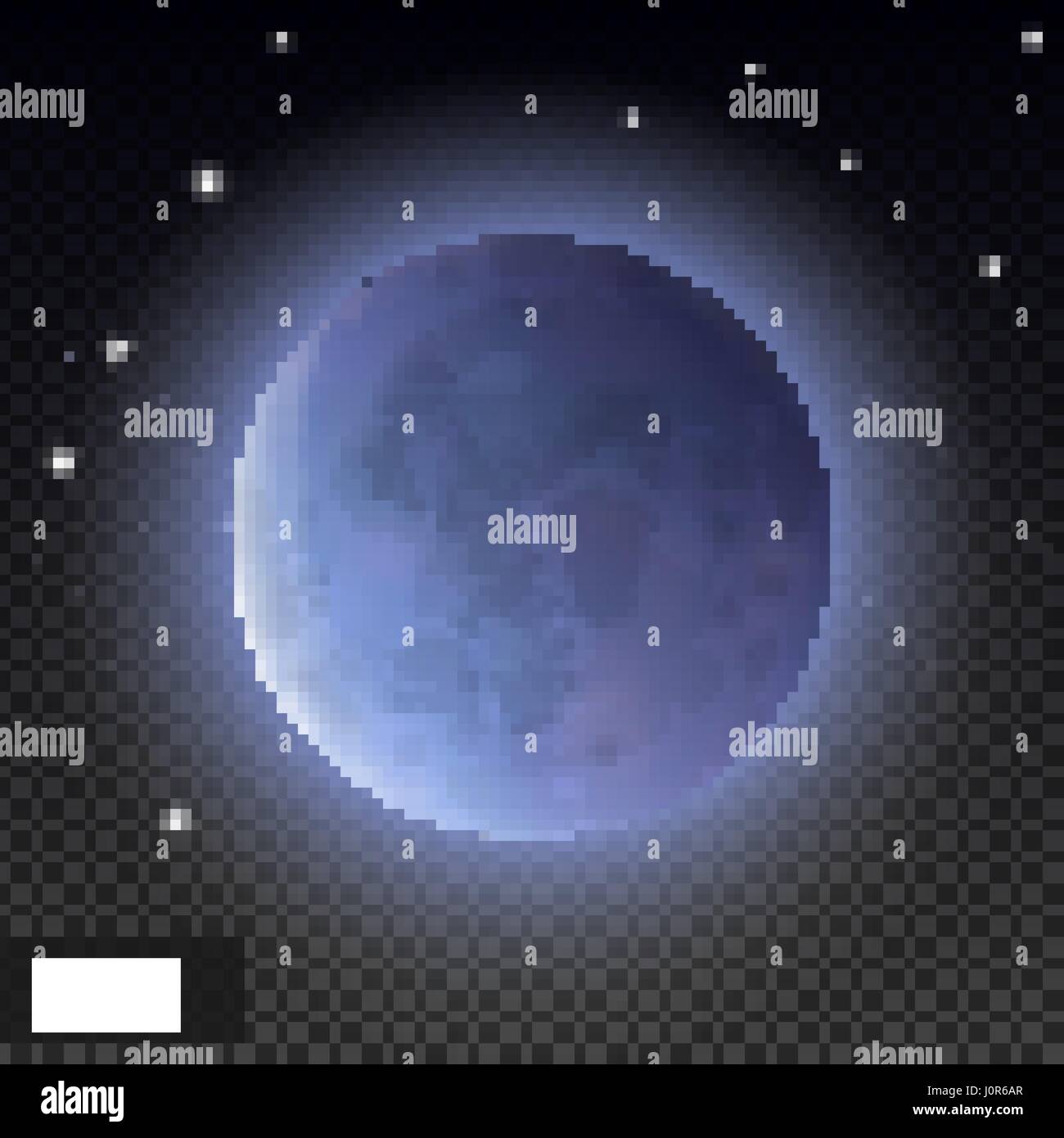 Blue moon. Realistic detailed full moon isolated on transparent ...