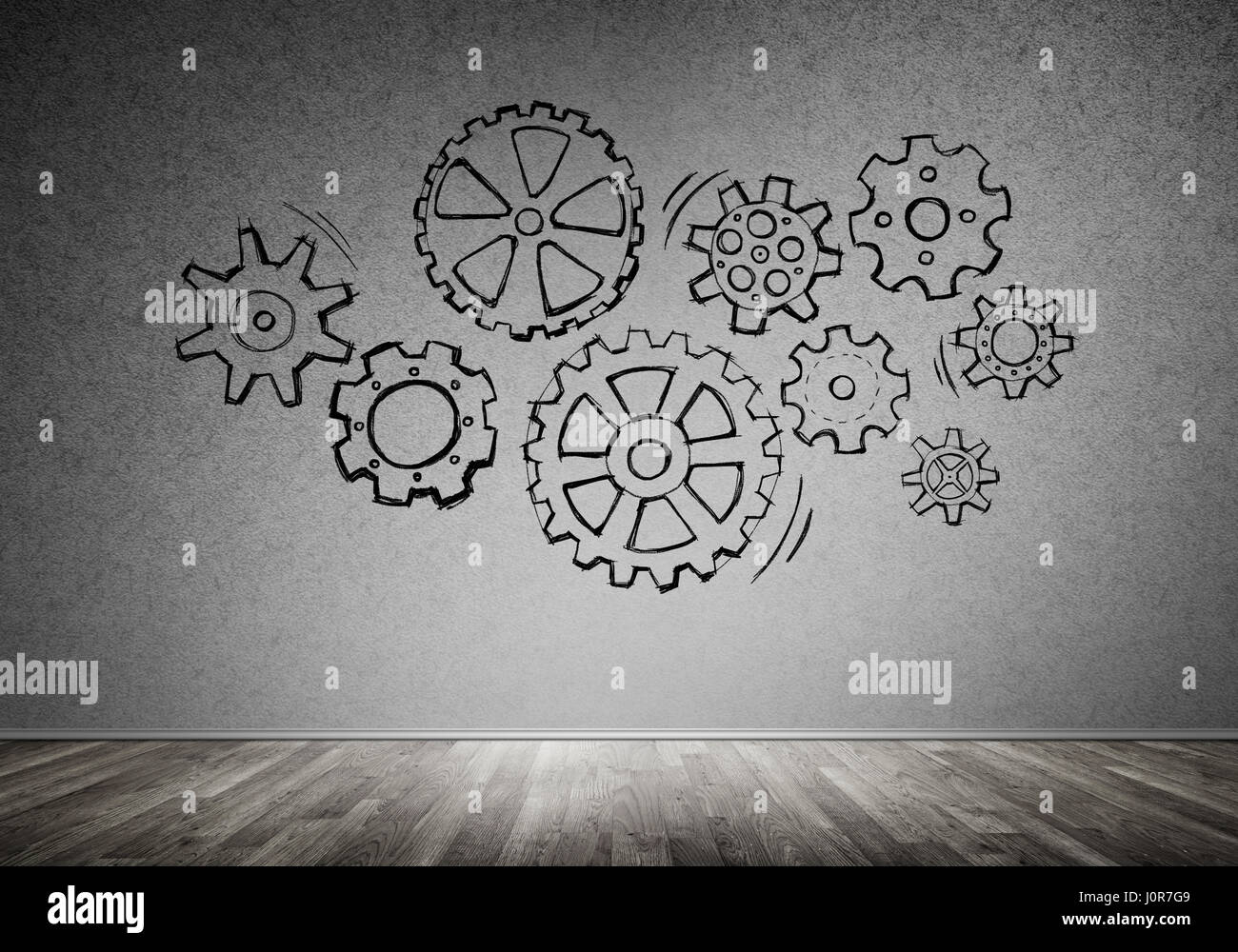 Gear mechanism as teamwork concept Stock Photo - Alamy