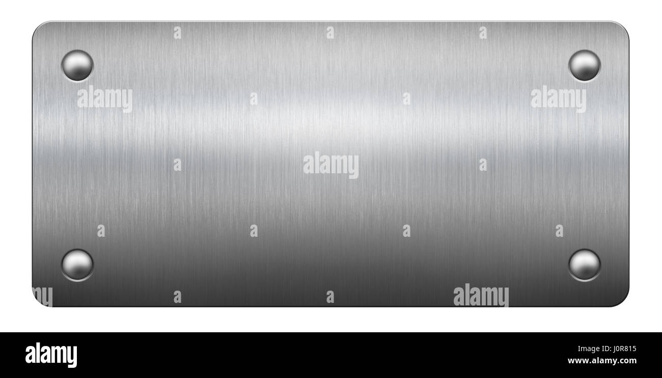 metal plate 3d illustration Stock Photo - Alamy