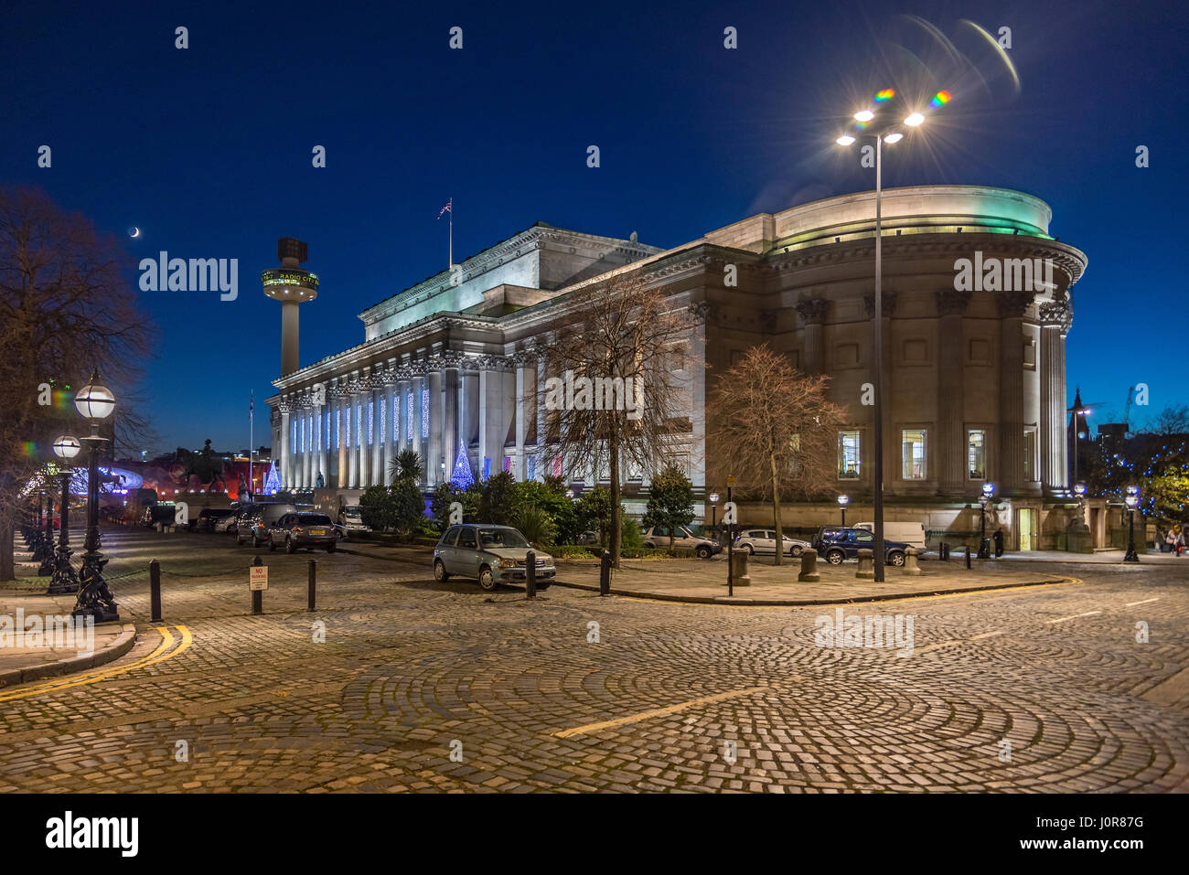 St. George's Hall north end at night Stock Photo - Alamy