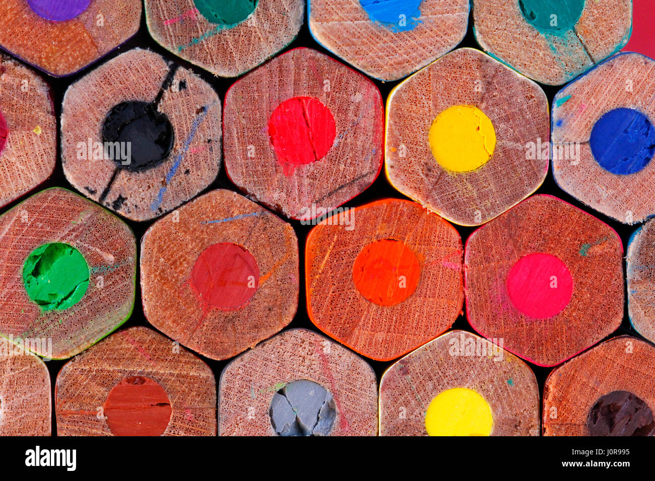 Colorful pencils in a macro composition Stock Photo - Alamy