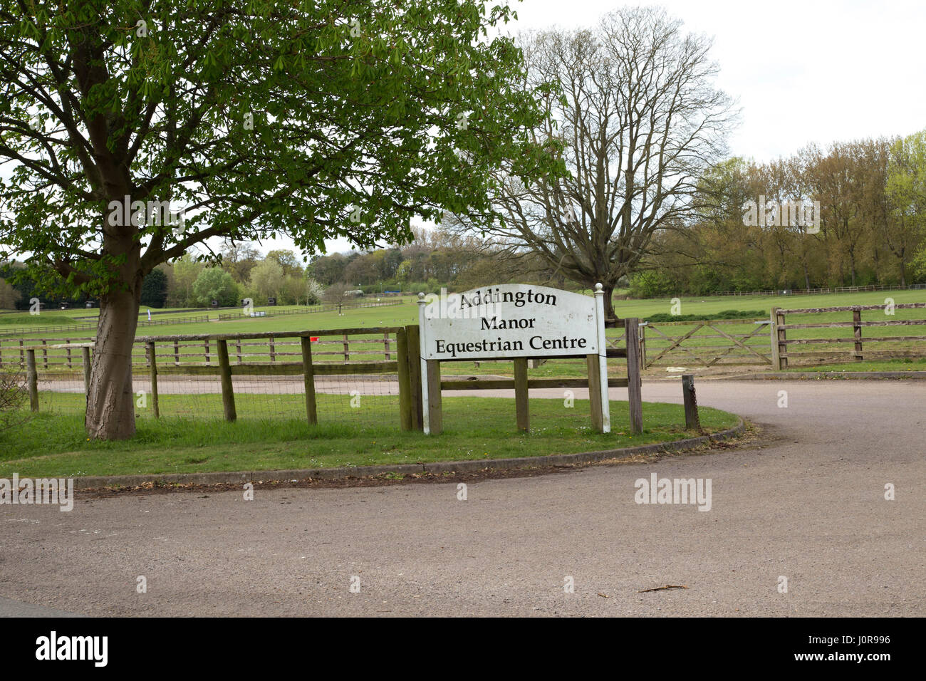 Addington Manor Equestrain Centre Entrance Stock Photo - Alamy