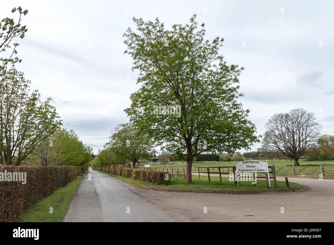 Addington Manor Equestrain Centre Entrance Stock Photo - Alamy