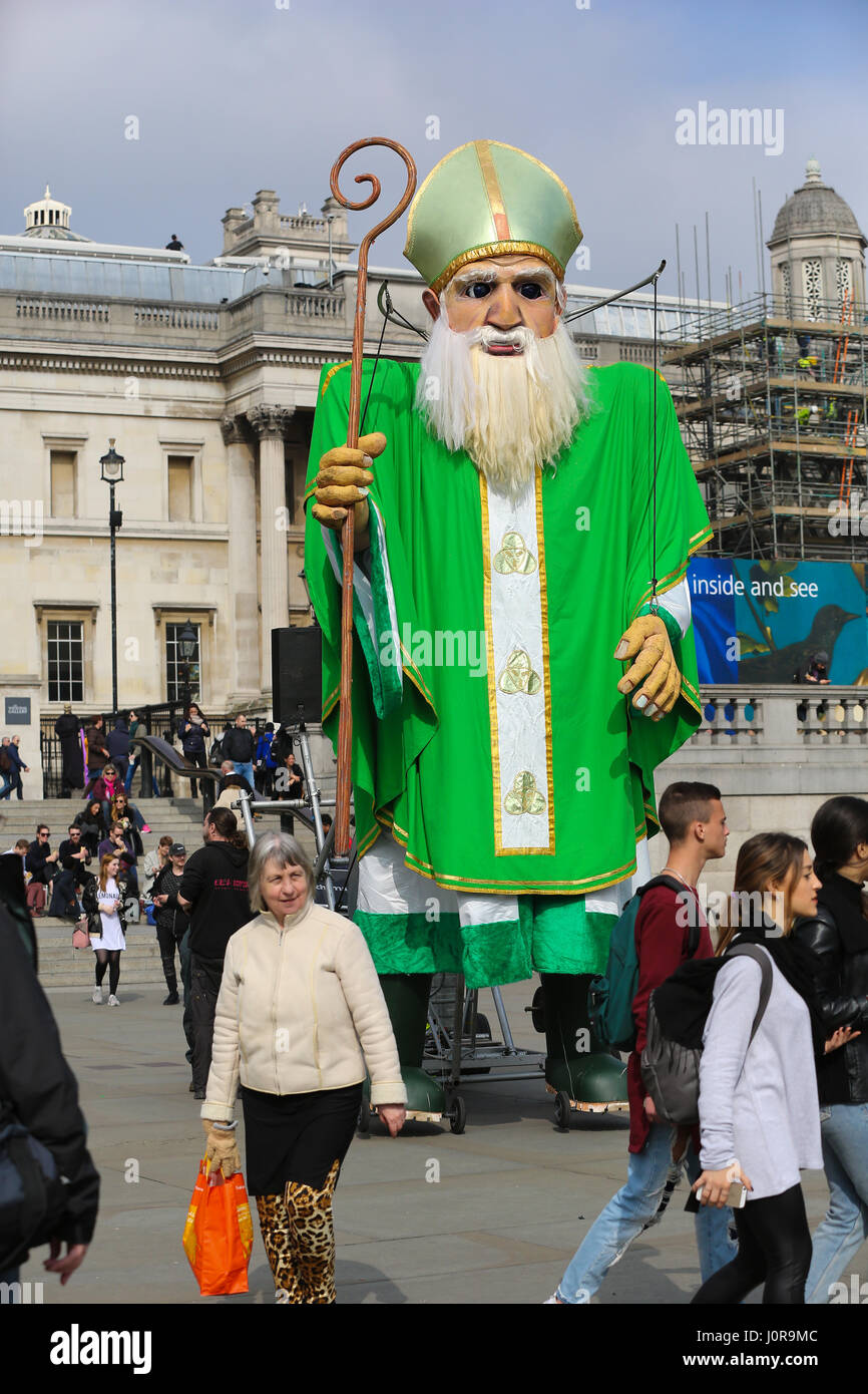 St Patrick's Day parade in Trafalgar Square Featuring: Atmosphere Where ...