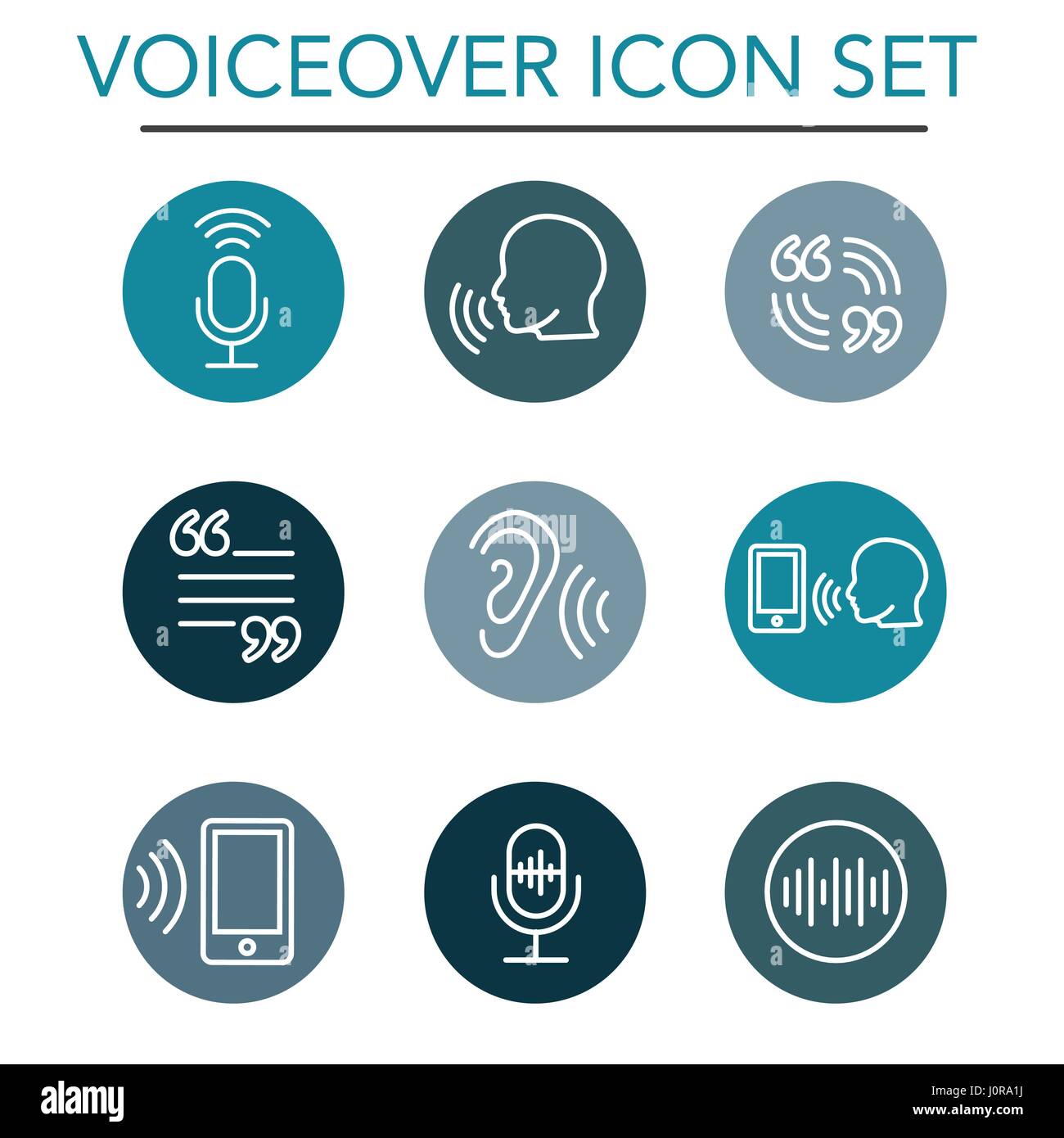 Voiceover voice command icon hi-res stock photography and images - Alamy