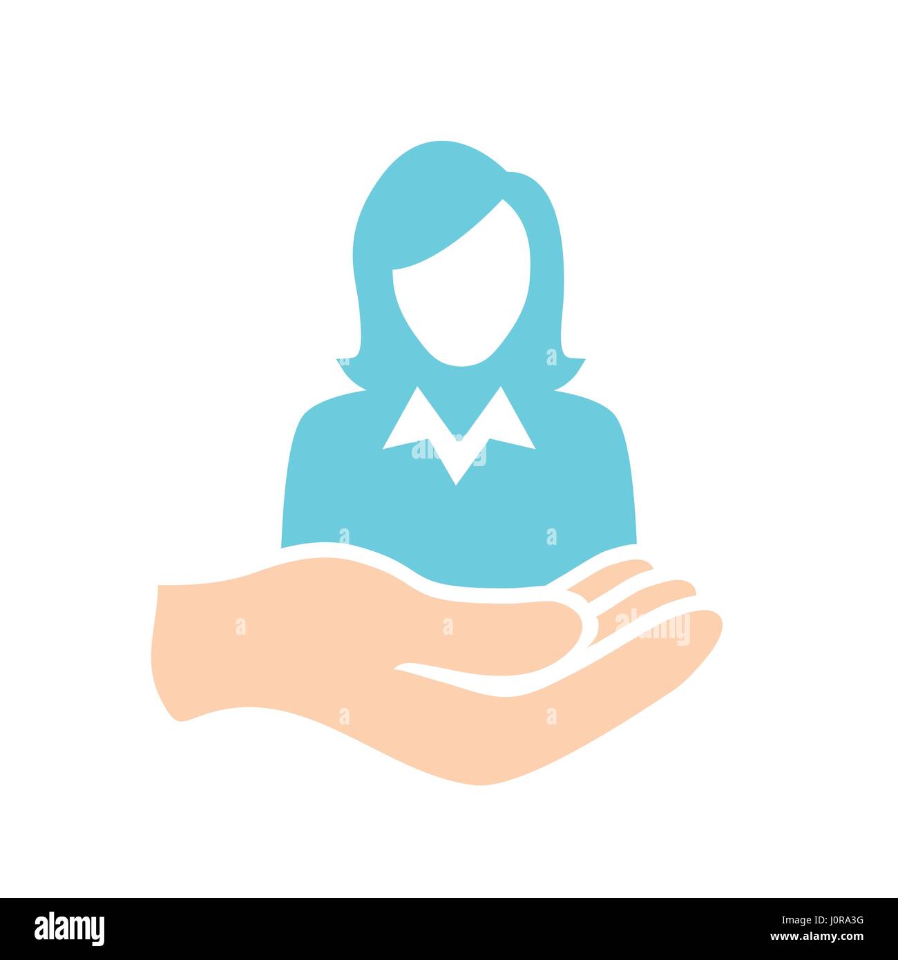 Colorful Women's Services Icon with Female Symbol Stock Vector Image ...