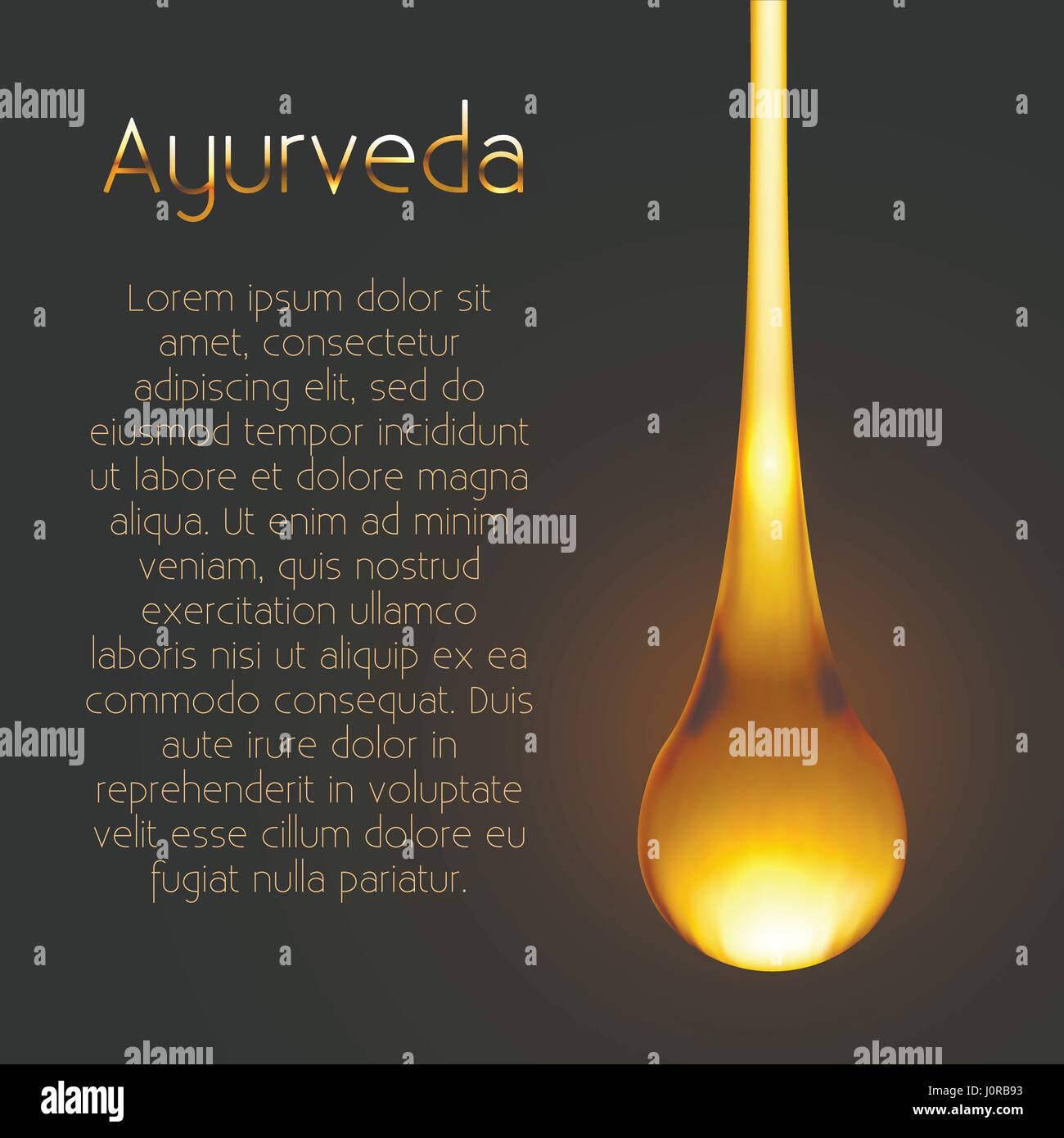 Ayurveda Vector illustration Template of the poster with the image of a ...