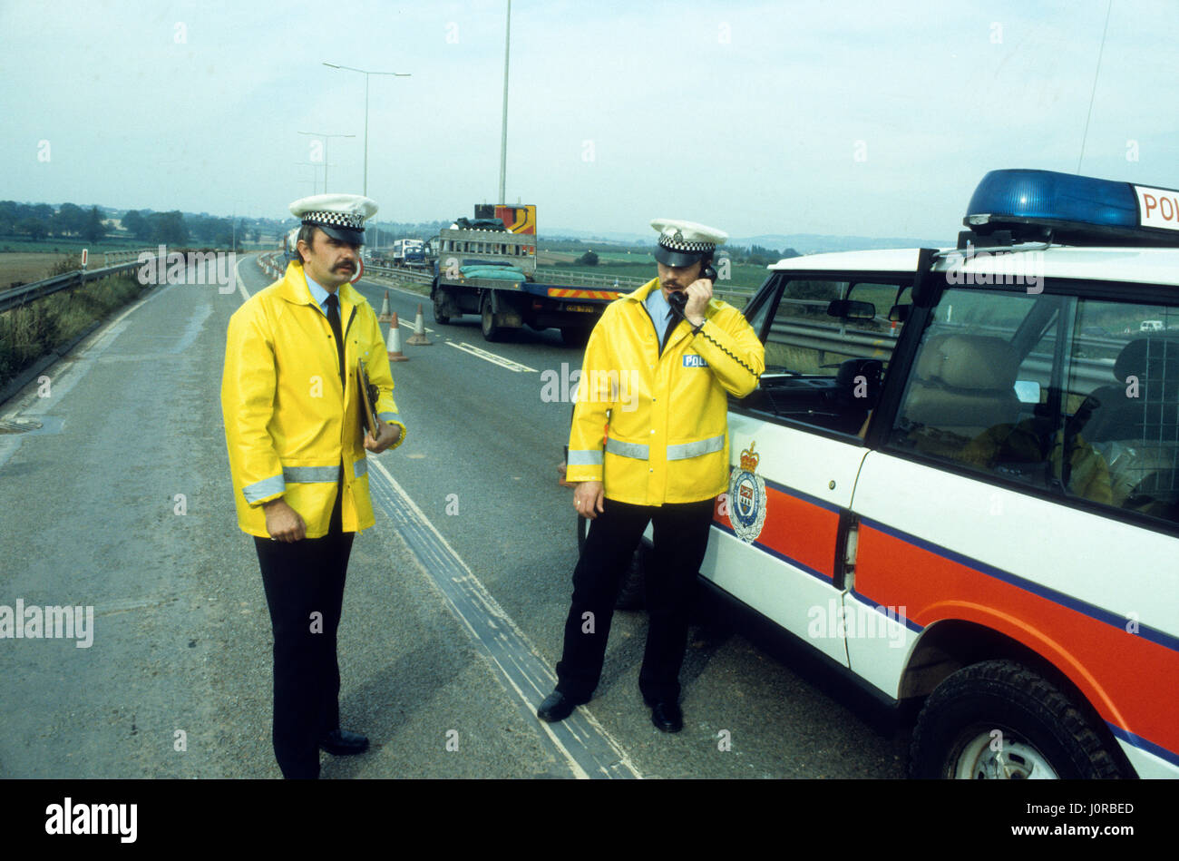 West Mercia traffic police M5 motorway 1980s Stock Photo - Alamy