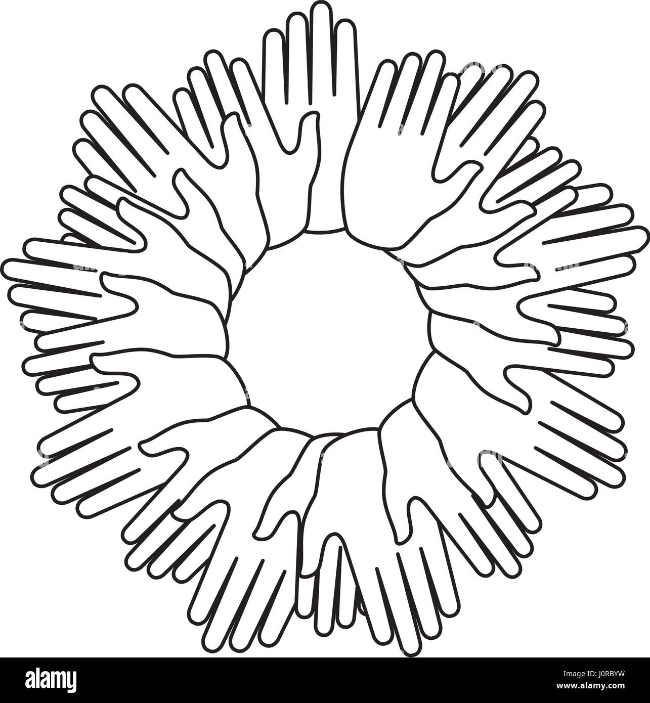 Human hands symbol Stock Vector Image & Art - Alamy
