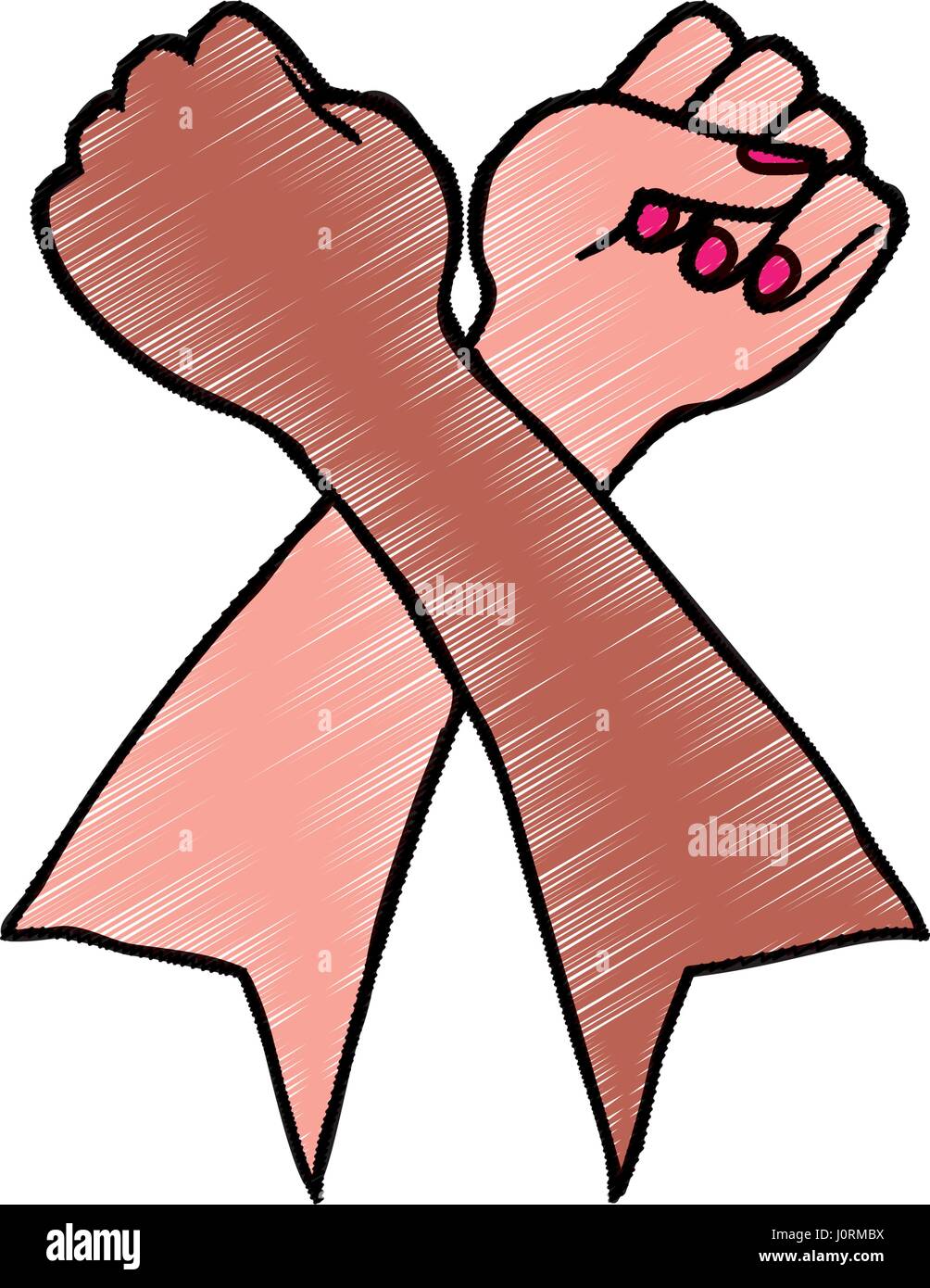 Raised and crossed Stock Vector Images - Alamy