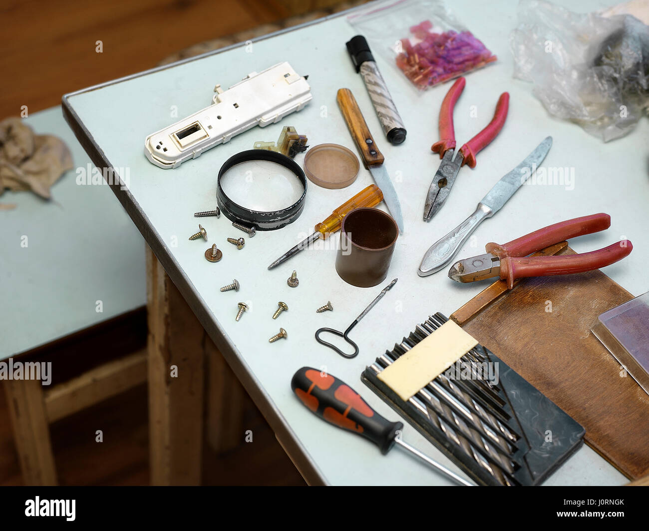 Work tools spread out hi-res stock photography and images - Alamy