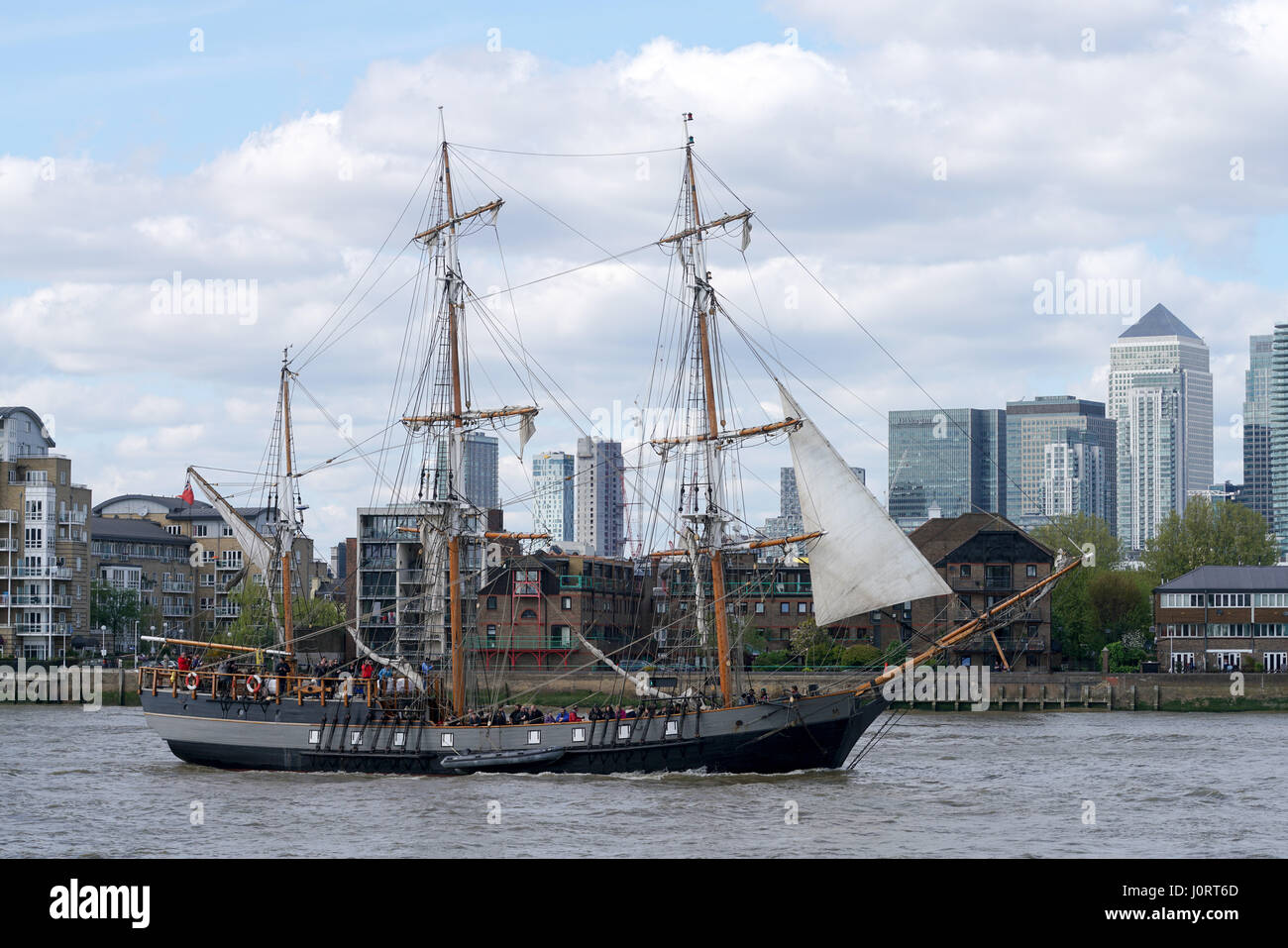 London, England, UK. 15th Apr, 2017. The fleet of Tall Ships Parade of ...